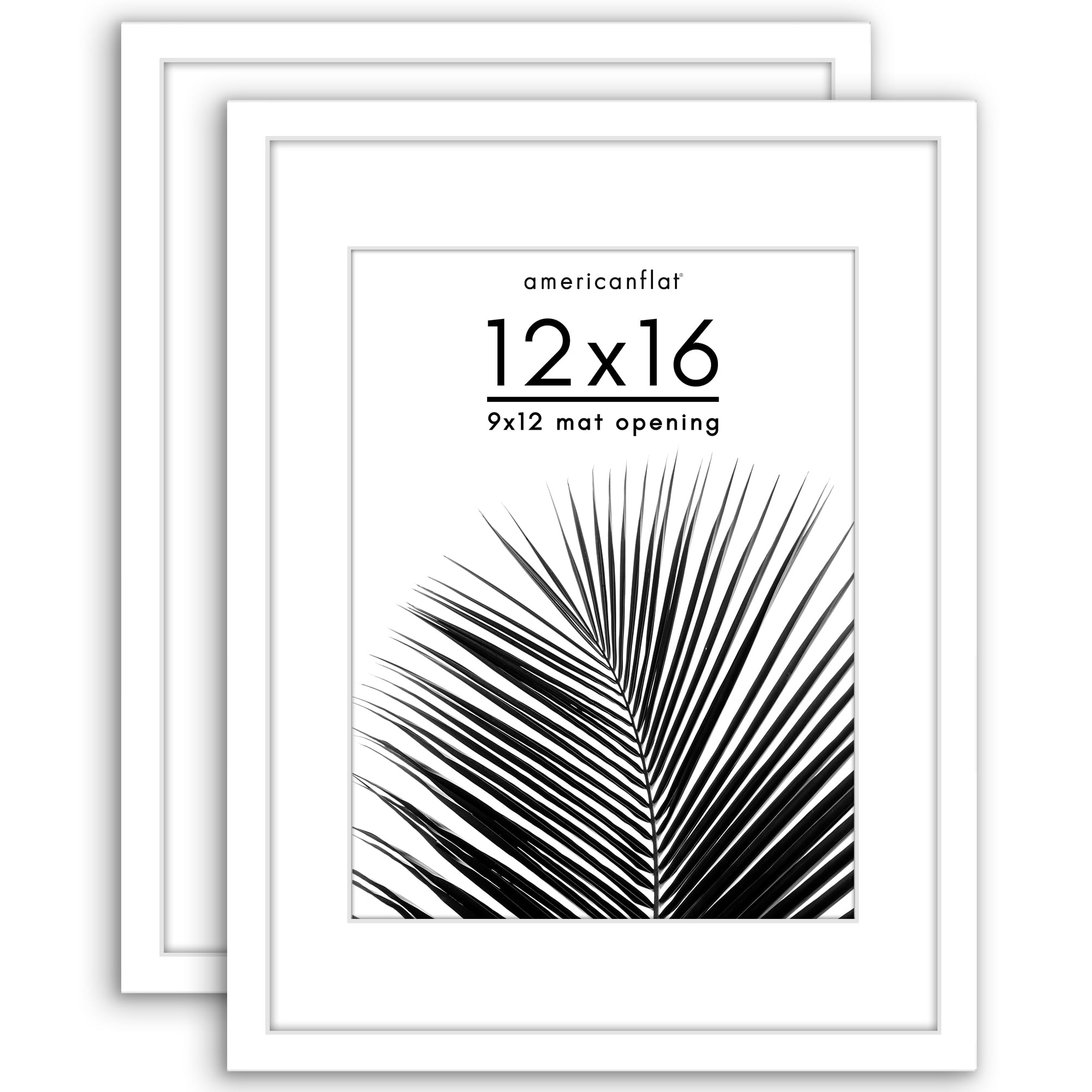 Americanflat 12x16 Frames - Set of 2 - White - Plexiglass - Walmart.com