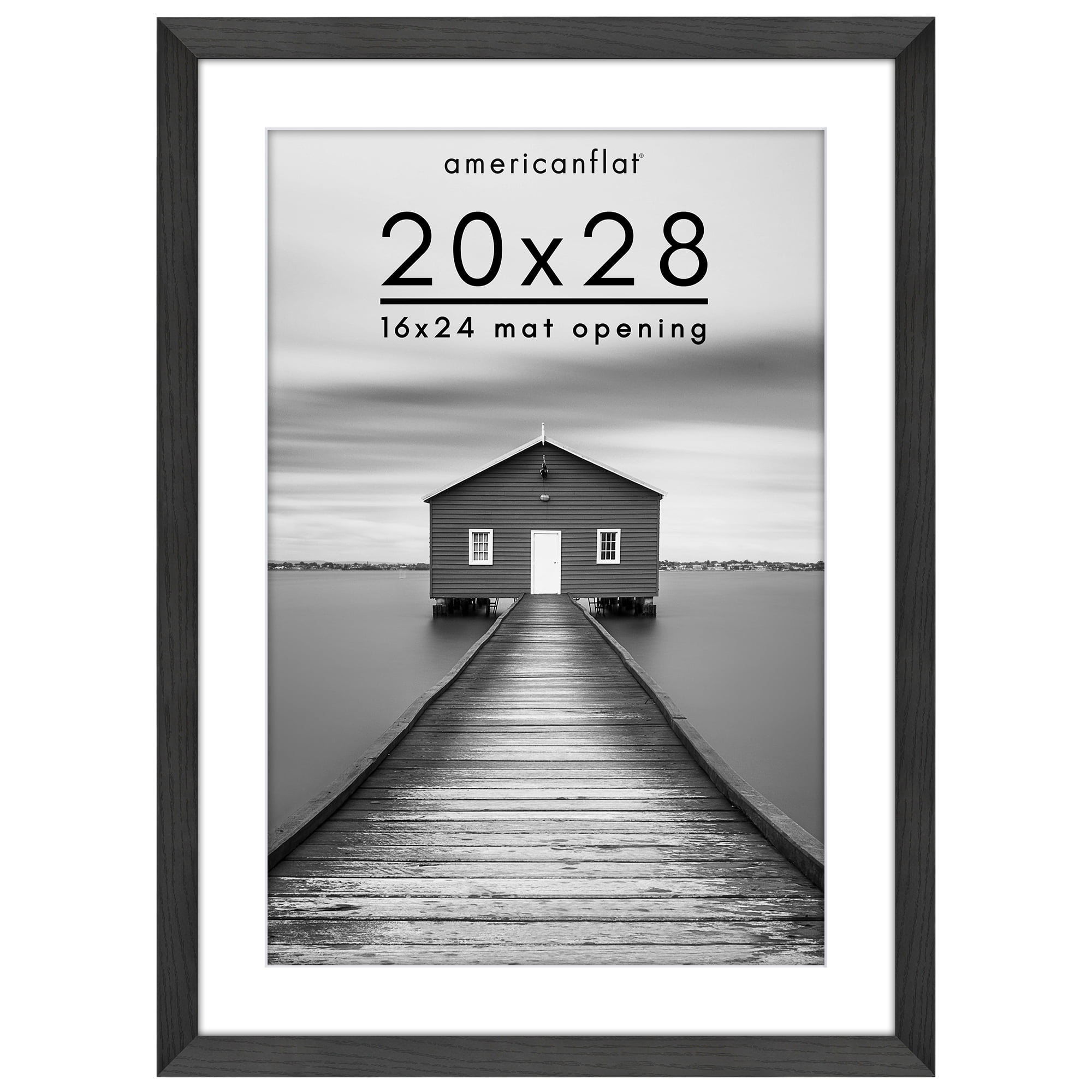 Americanflat 20x28 Wide Molding Picture Frame - Black - Walmart.com