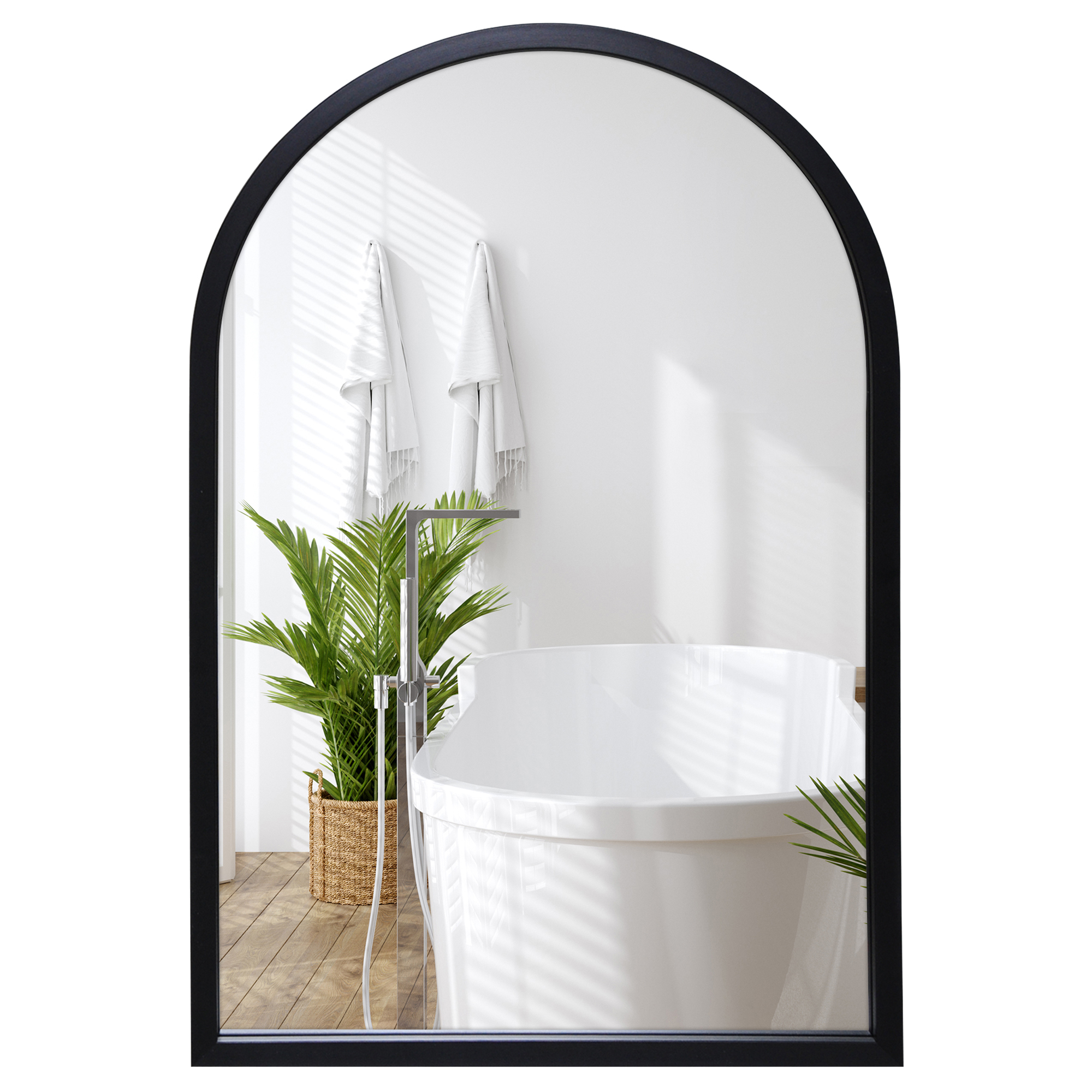 Eviva Sun 42" Rosewood Full Framed Bathroom Wall Mirror - Walmart.com
