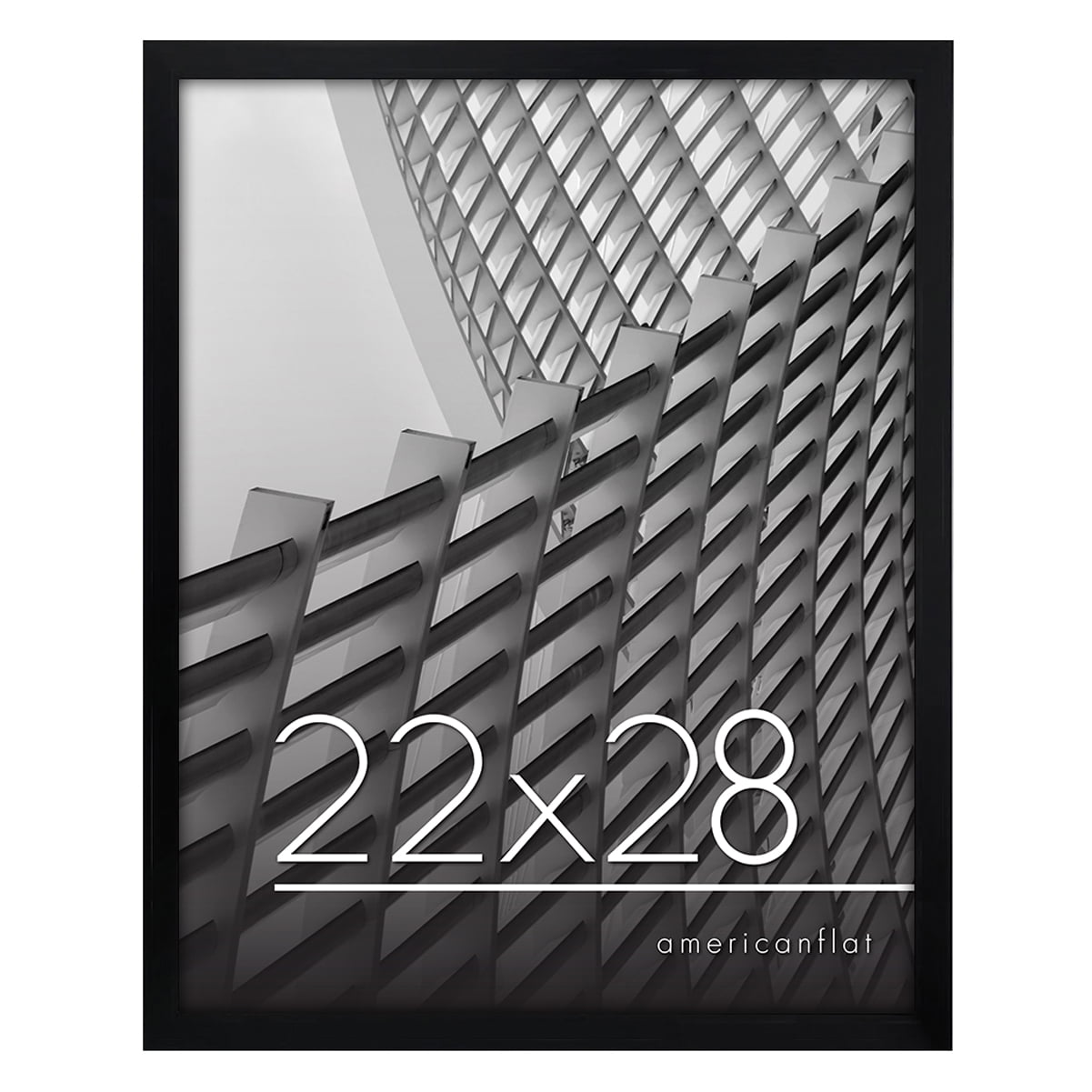 Americanflat 22x28 Poster Frame in Black with Polished Plexiglass ...