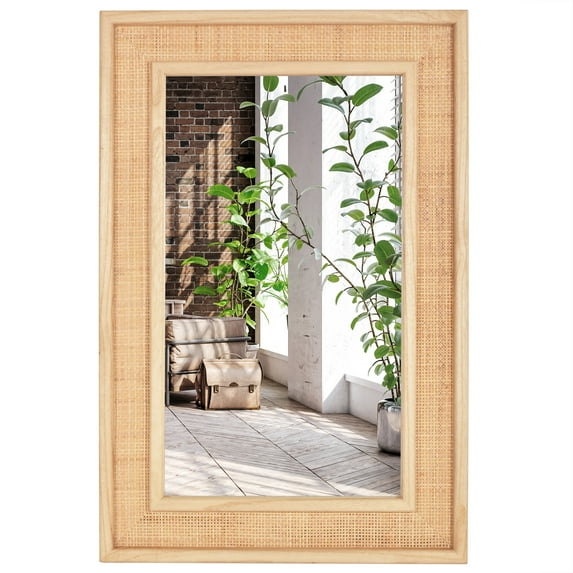 Free Shipping! Americanflat 23x34 Modern Wall Mirror with Sycamore Wood ...