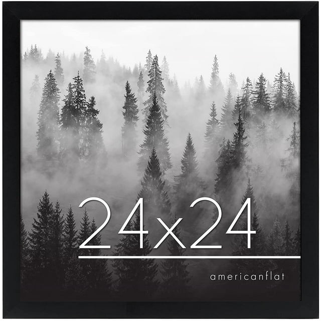 Free Shipping! Americanflat 24x24 Black Poster Frame with Polished ...