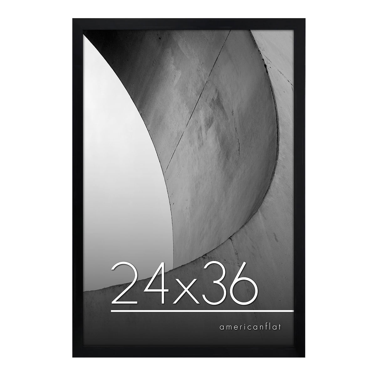 Americanflat 24x36 Poster Frame in Black with Polished Plexiglass ...