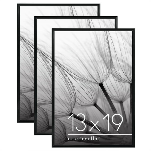 Americanflat 3 Pack Lightweight 13x19 Poster Frames - Black - Walmart.com
