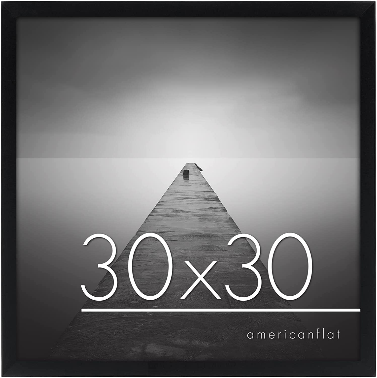 Free Shipping! Americanflat 30x30 Poster Frame Black MDF Wood with ...