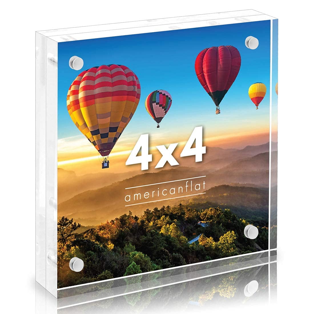 Americanflat 4x4 Acrylic Frame - Transparent - Free-Standing Frame ...