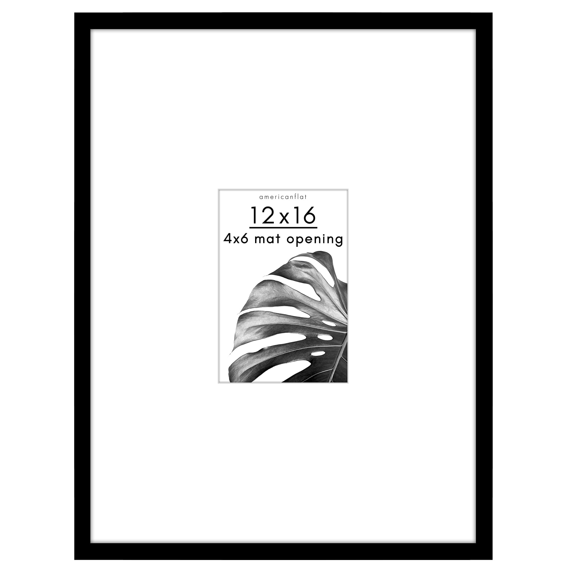 Americanflat 4x6 Picture Frame With Oversized Mat 12x16 Frame - Shatter ...