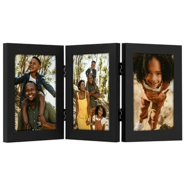 Mainstays 4x6 3-Opening Linear Gallery Collage Picture Frame, Black ...