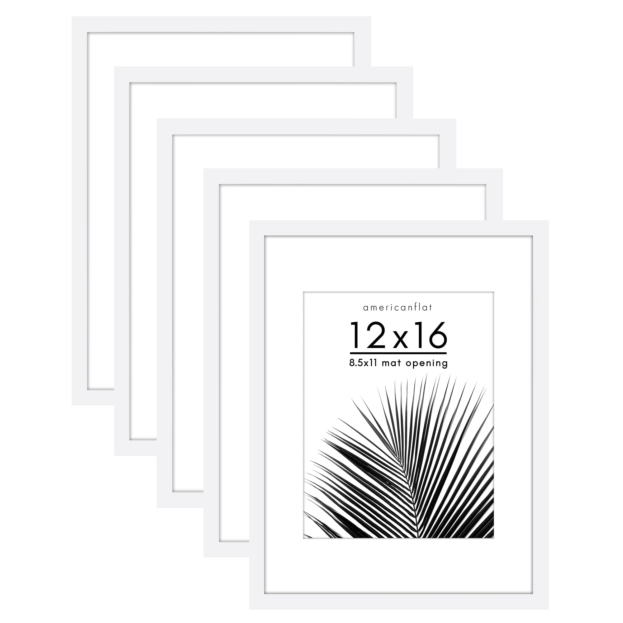 Americanflat 5 Pack of 12x16 Frames - Gallery Wall Set - Plexiglass ...