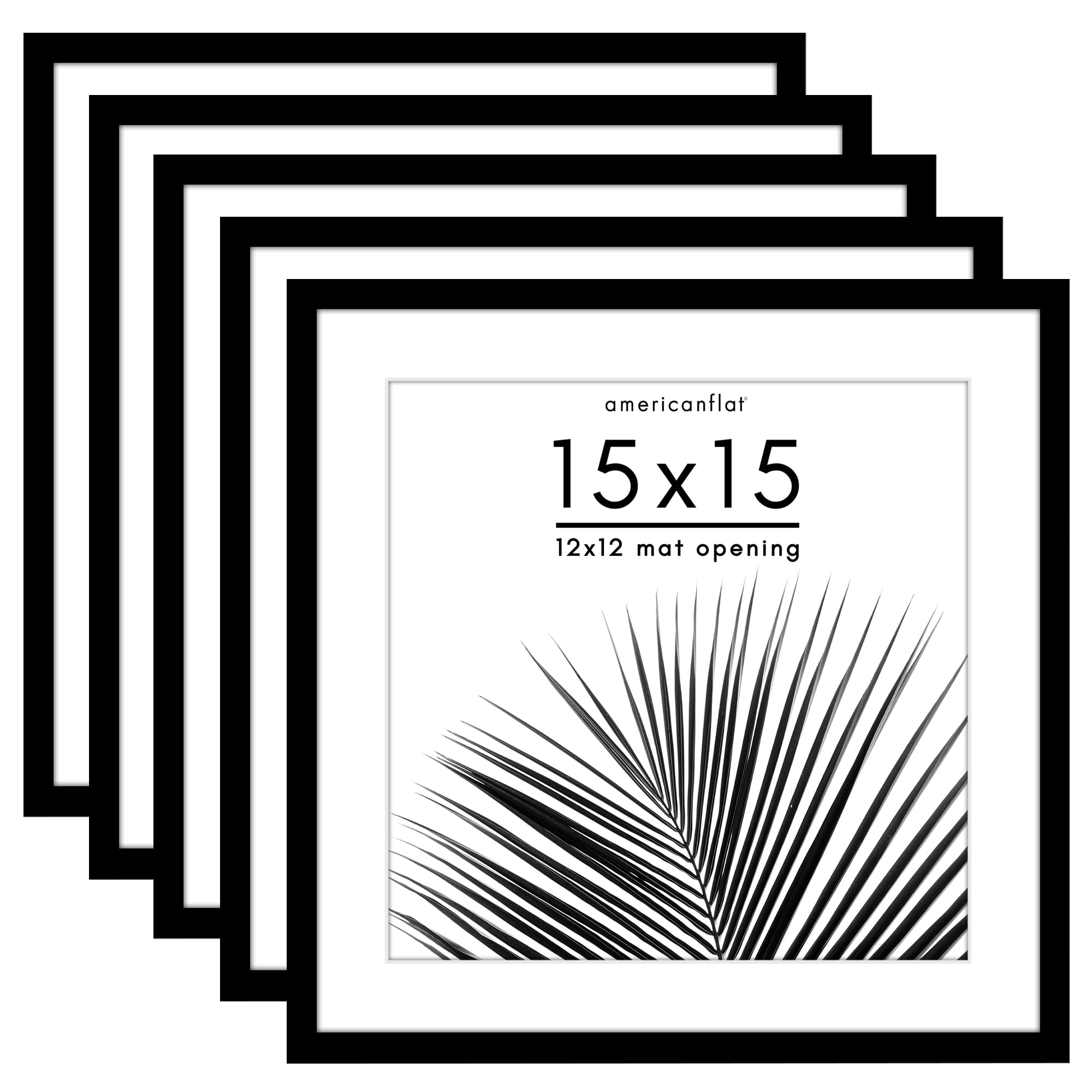 Americanflat 15x15 Picture Frame with Polished Plexiglass with 12x12 ...