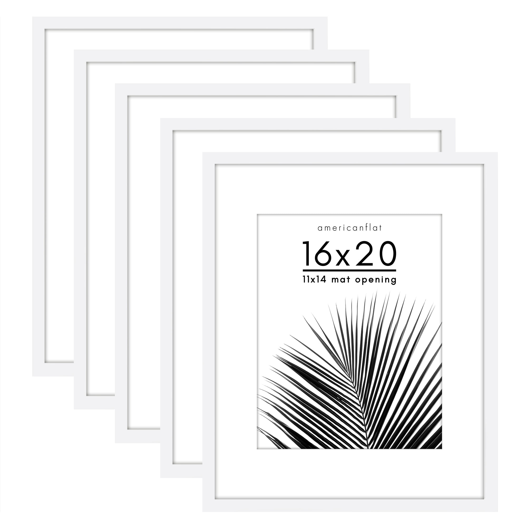 Free Shipping! Americanflat 5 Pack 16x20 Frames with 11x14 Mat ...