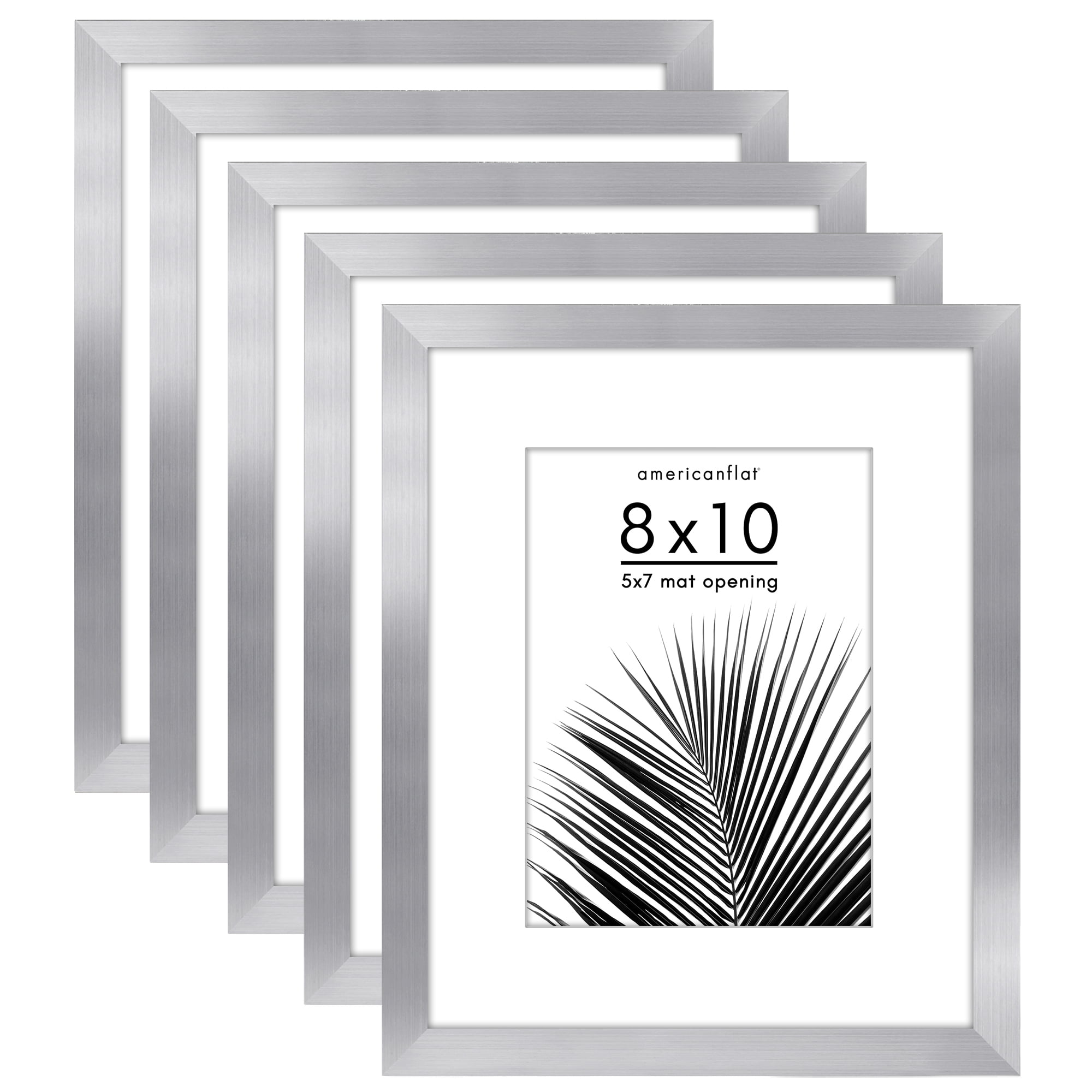 Americanflat 5 Pack of 8x10 Frames with 5x7 Mat - Gallery Wall Set ...