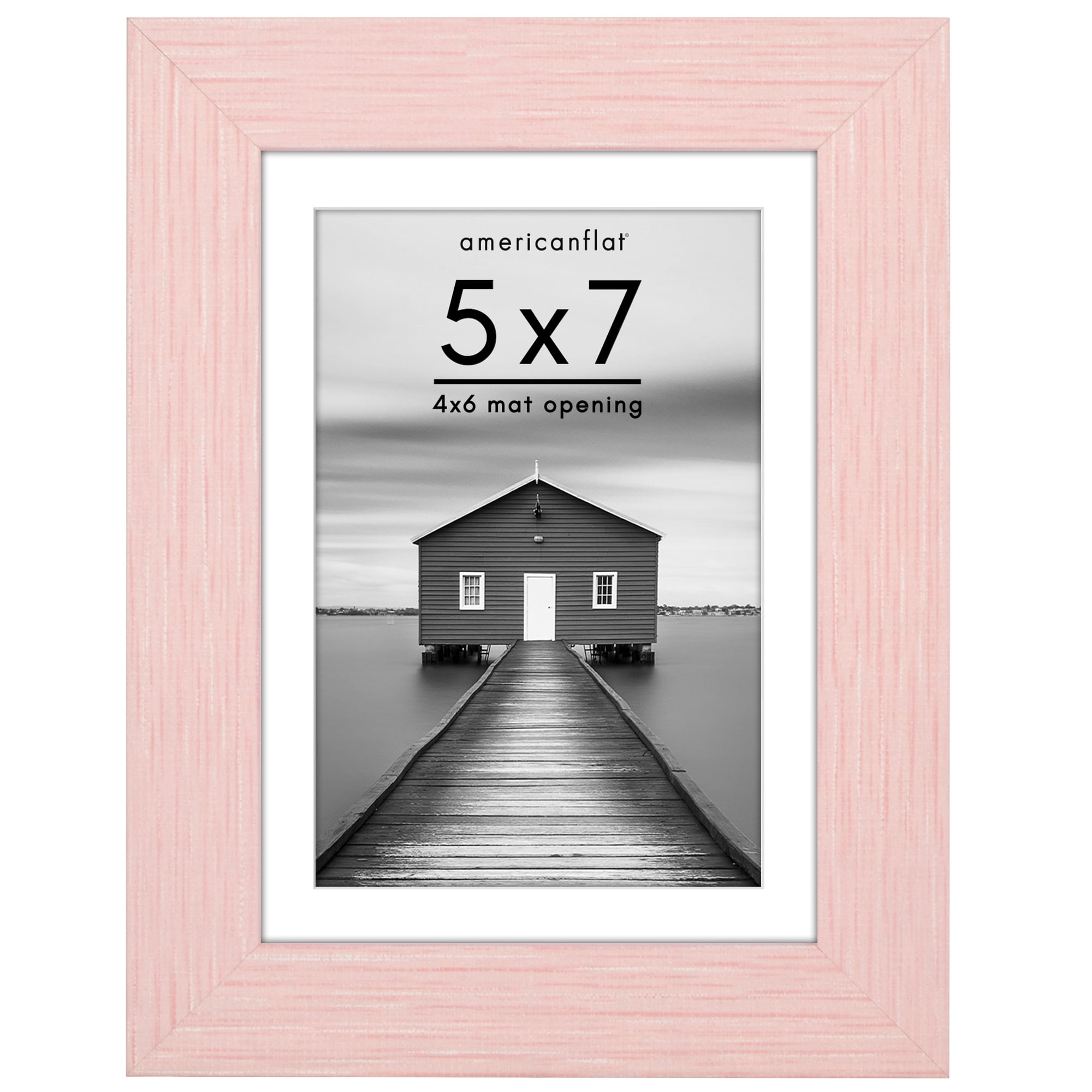 Americanflat 5x7 Wide Molding Picture Frame - Pink - Walmart.com