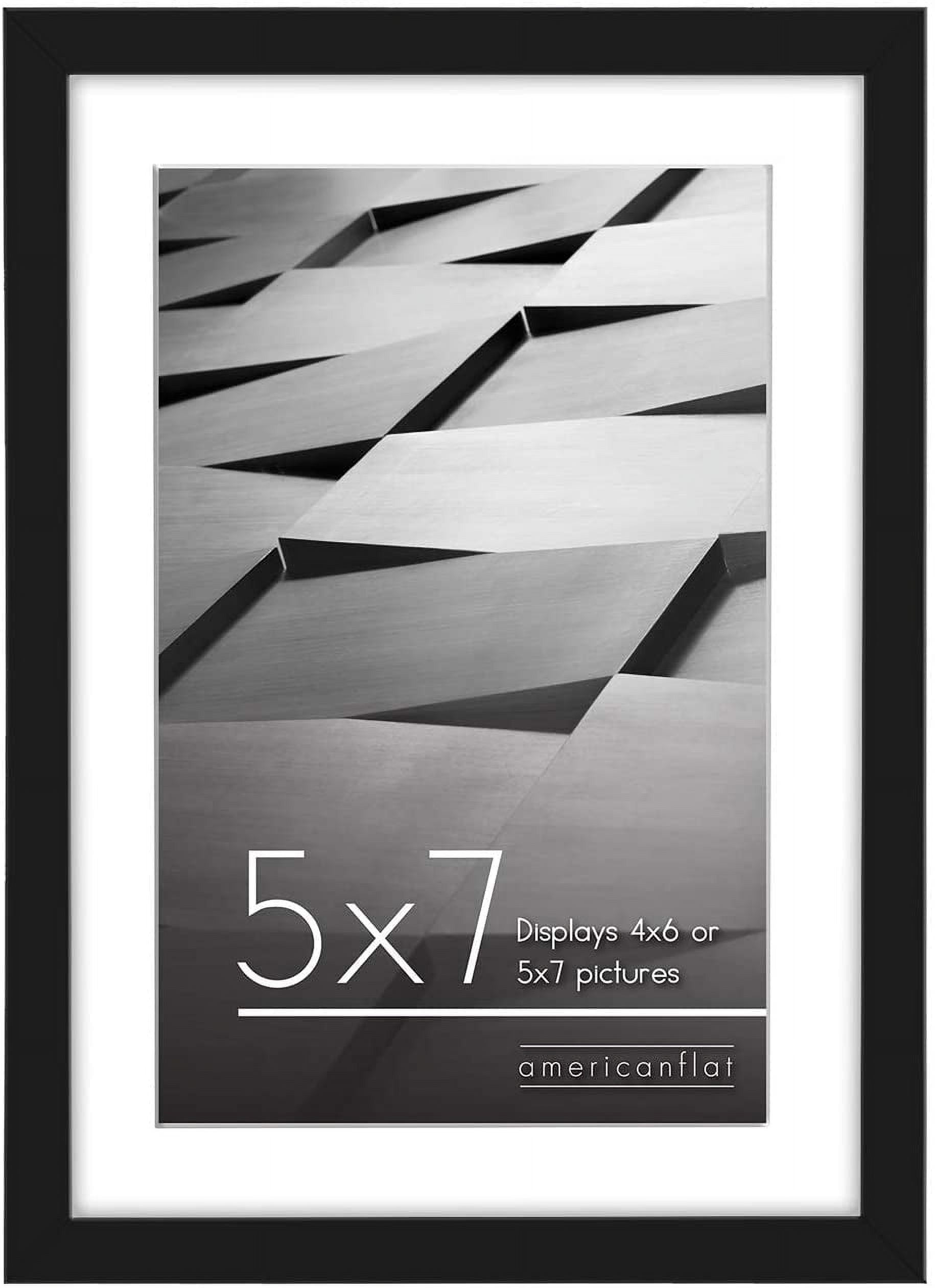 Americanflat Gallery Photo Frame 5x7 in Black - Perfect for 4x6 With ...