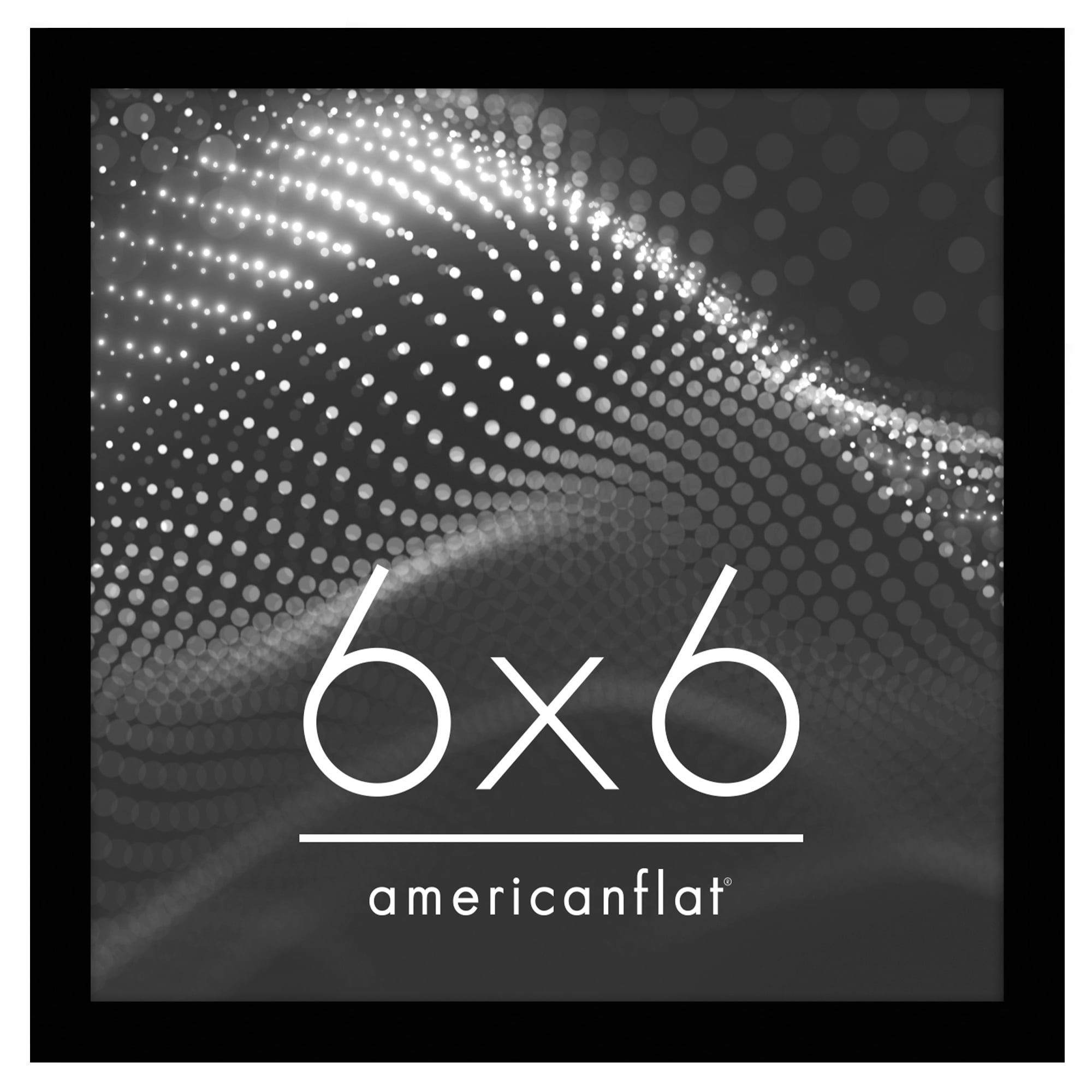 Americanflat 6x6 Picture Frame Black Modern Design Shatter-Resistant ...