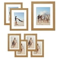 Americanflat 7 Piece Gallery Wall Frame Set to Enhance Wall Decor - Oak ...