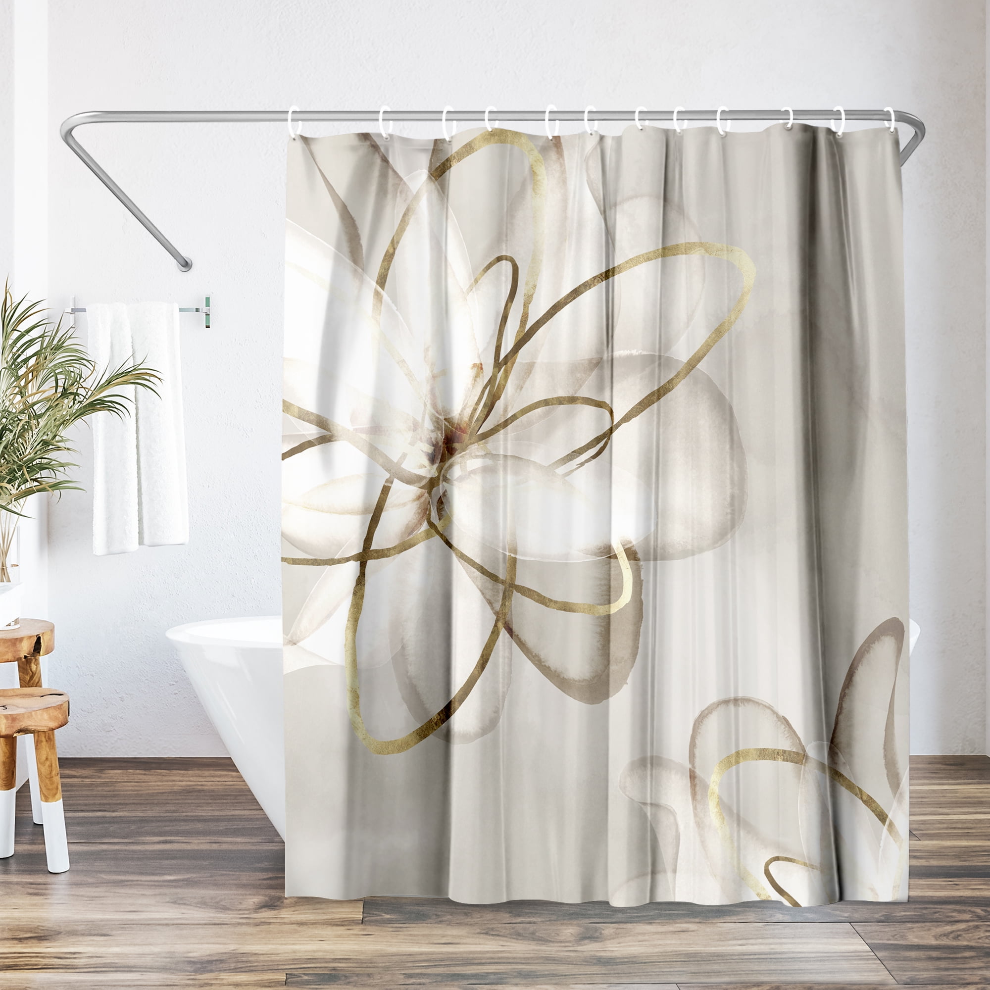 Americanflat 71" x 74" Shower Curtain, Transparent Beauty I by PI ...