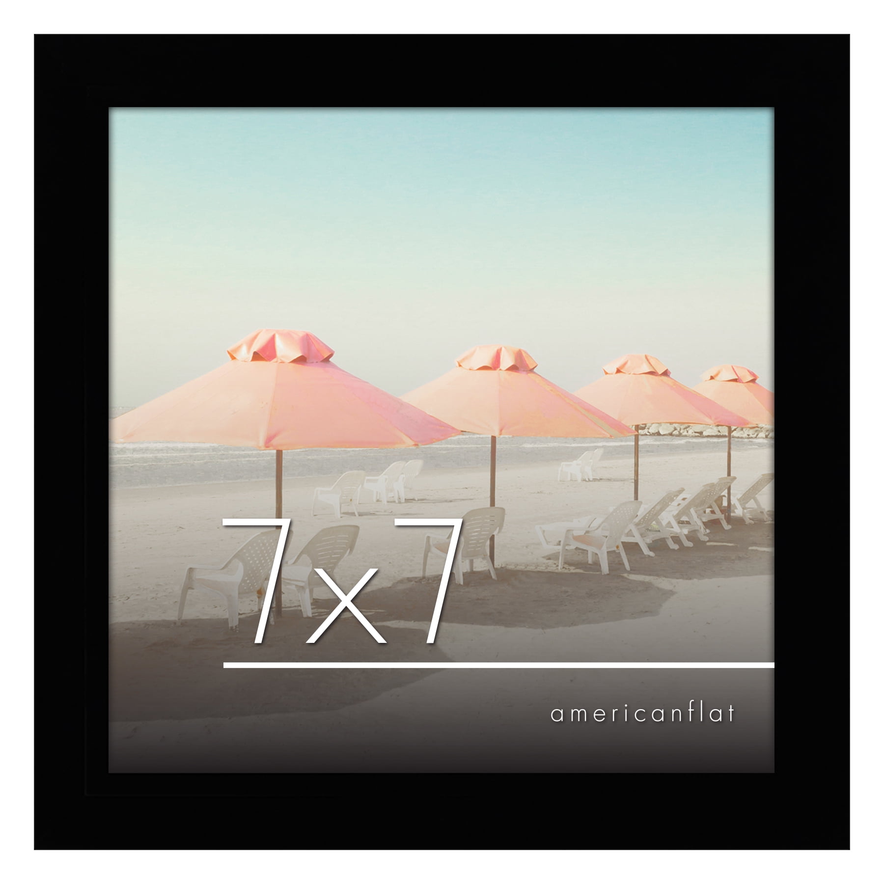 Americanflat 7x7 Picture Frame - Black Wood - Walmart.com