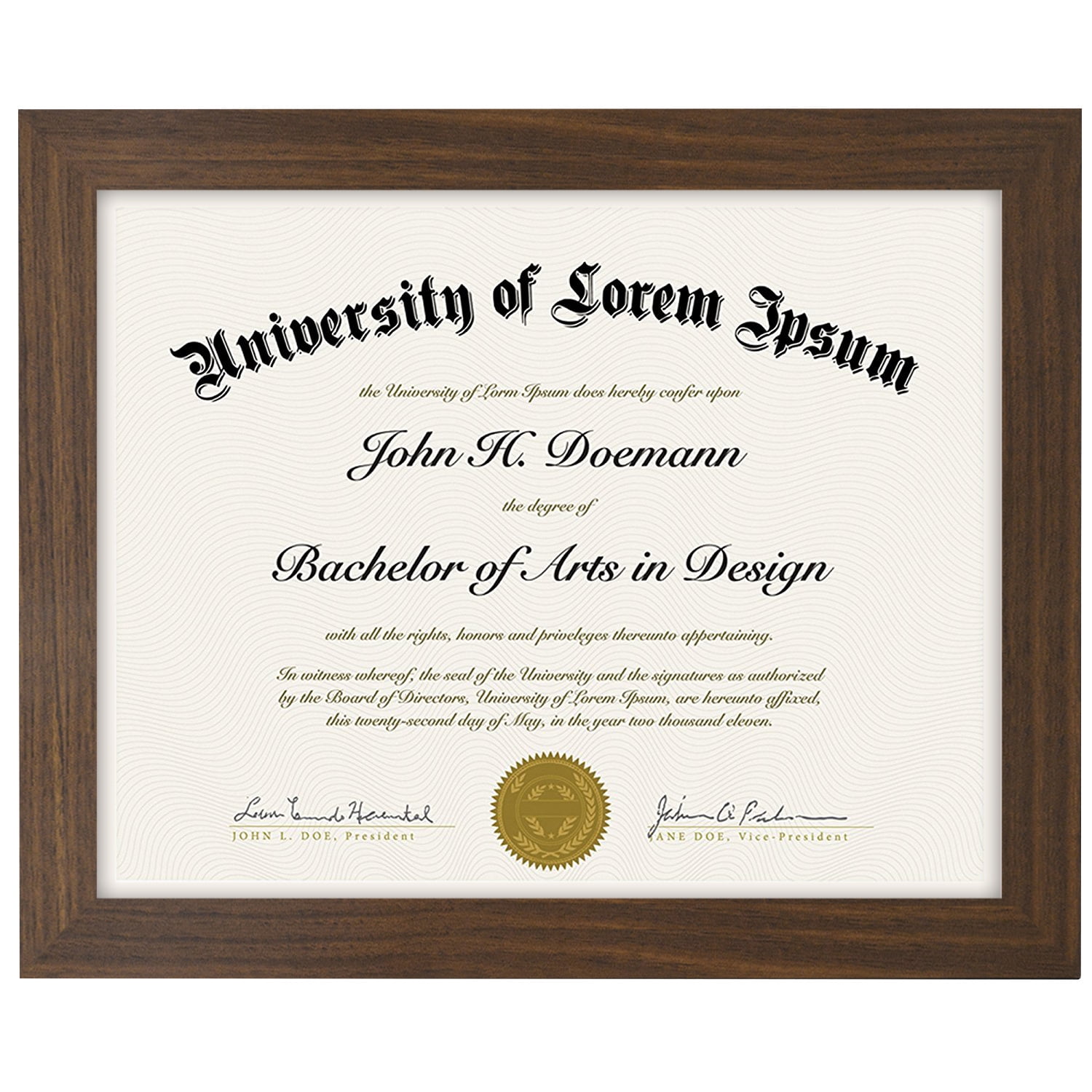 Americanflat 8.5x11 Diploma Frame with Shatter-Resistant Glass ...