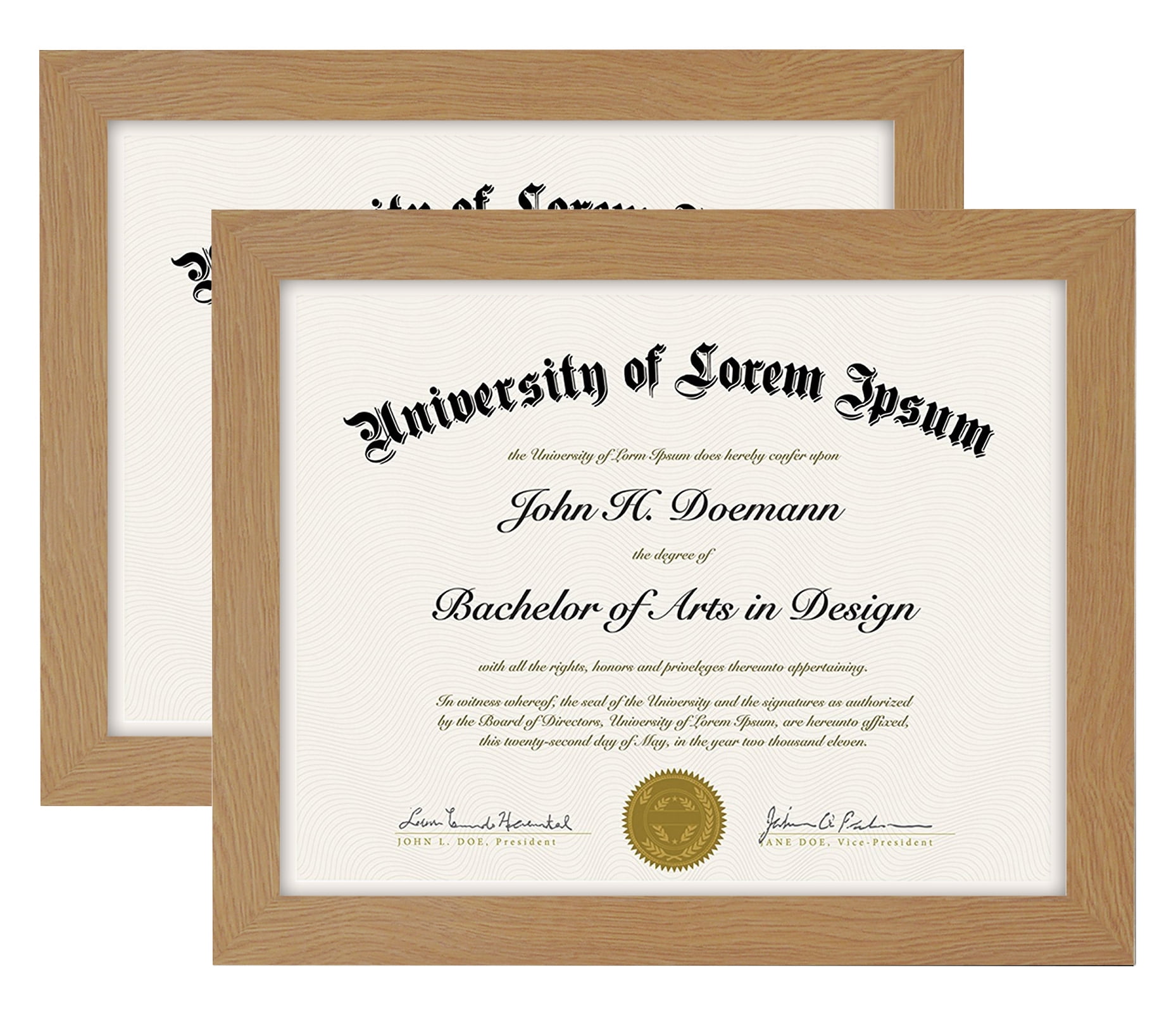 Americanflat 8.5x11 Diploma Frame with Shatter-Resistant Glass - Set of ...