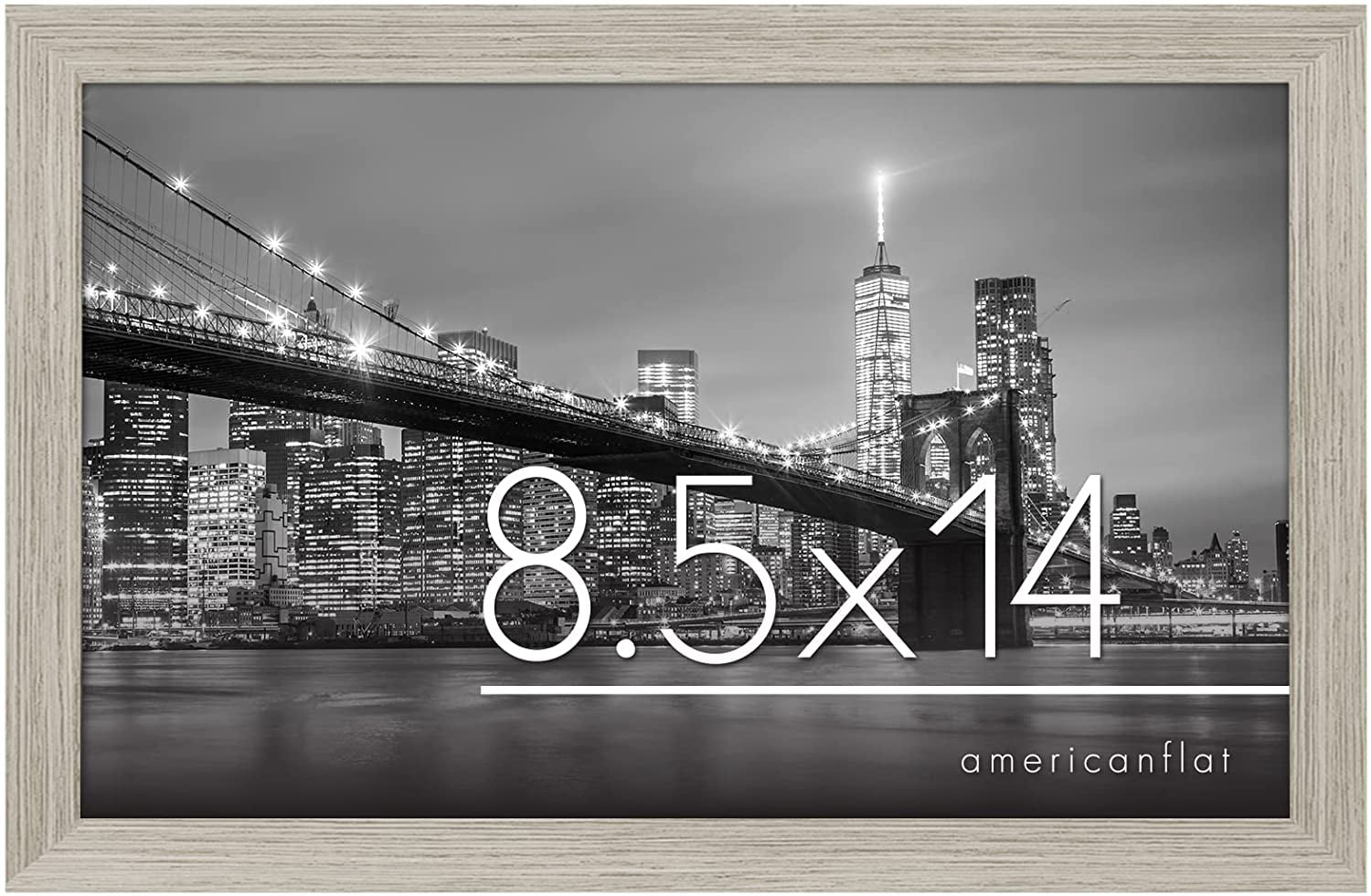 Americanflat 8.5x14 Picture Frame in Drift Wood - Composite Wood with ...