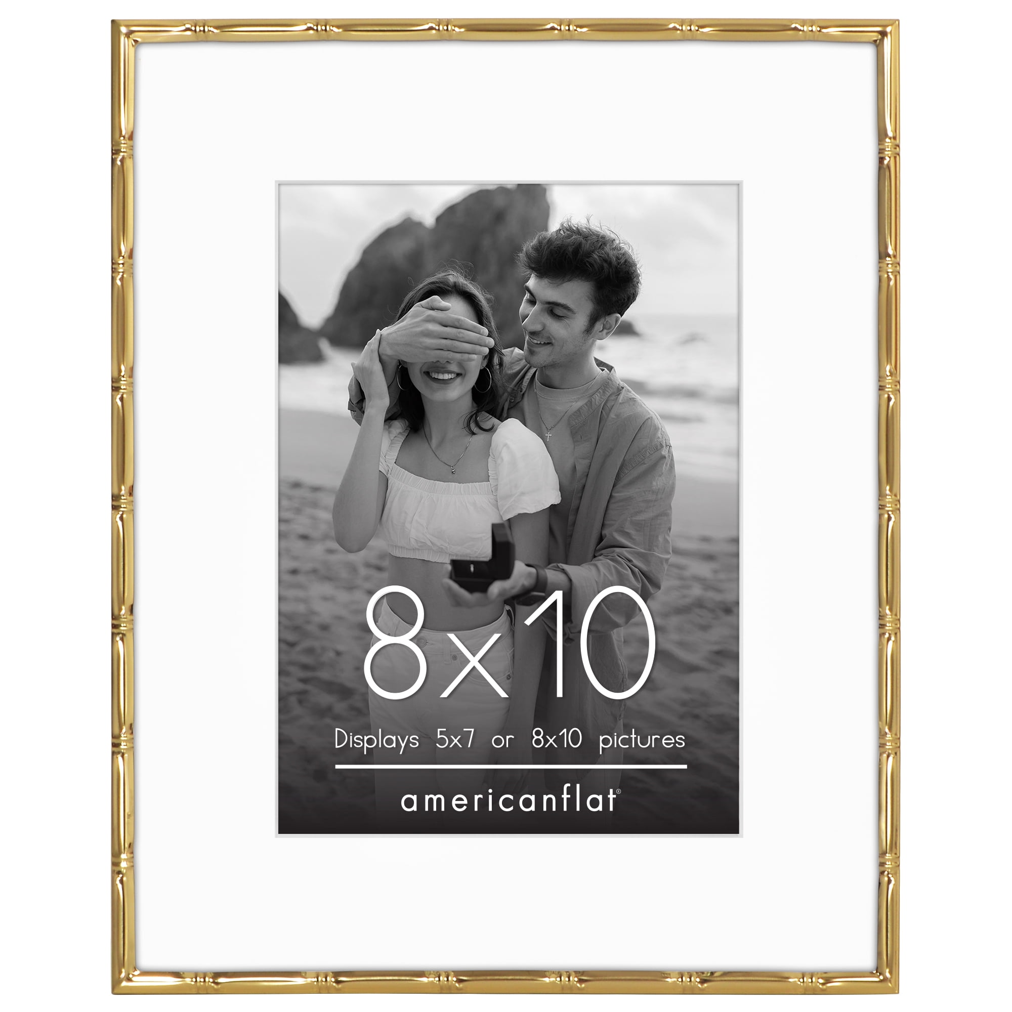 Americanflat 8x10 Picture Frame with Shatter-Resistant Glass with 5x7 ...