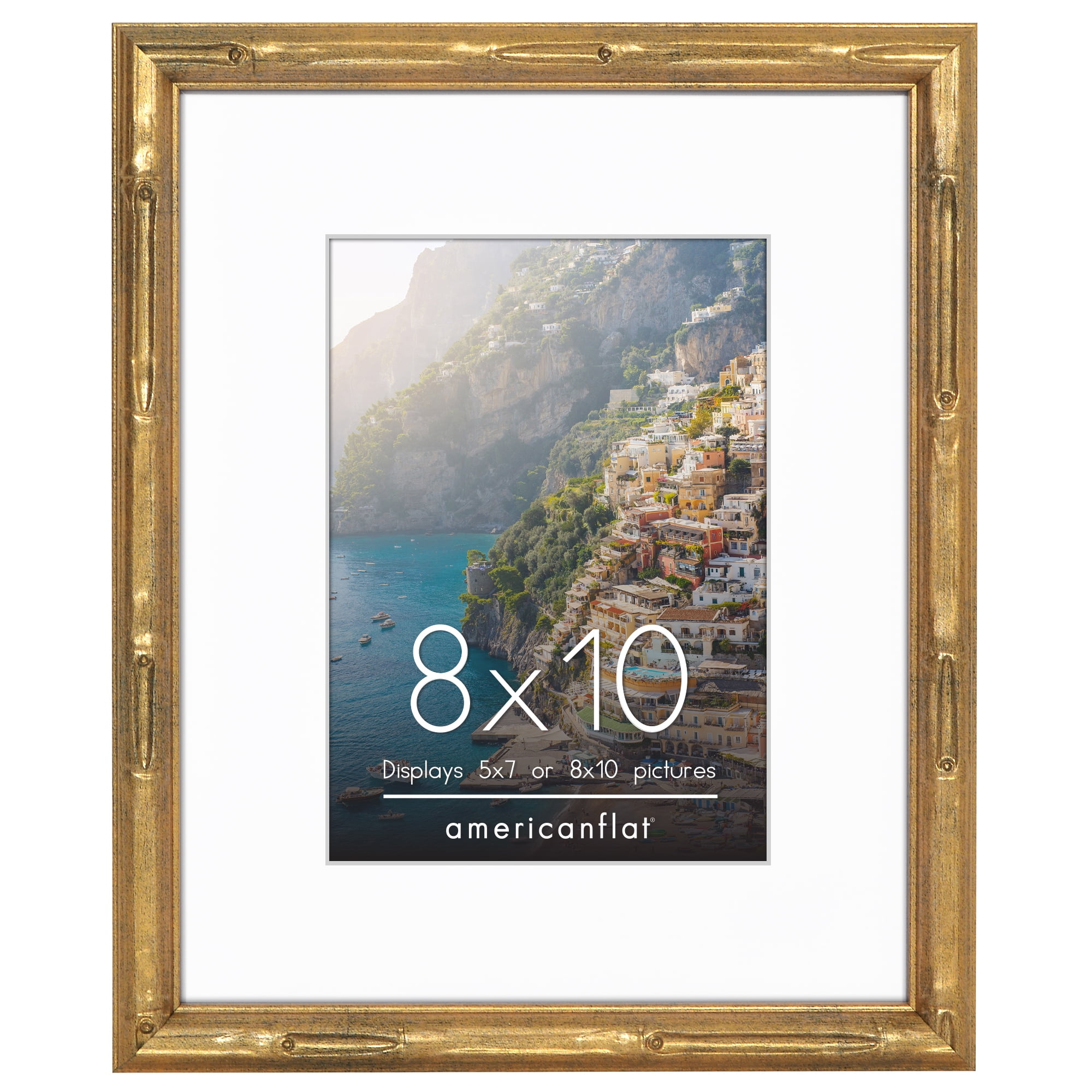 Americanflat 8x10 Picture Frame with Shatter-Resistant Glass with 5x7 ...