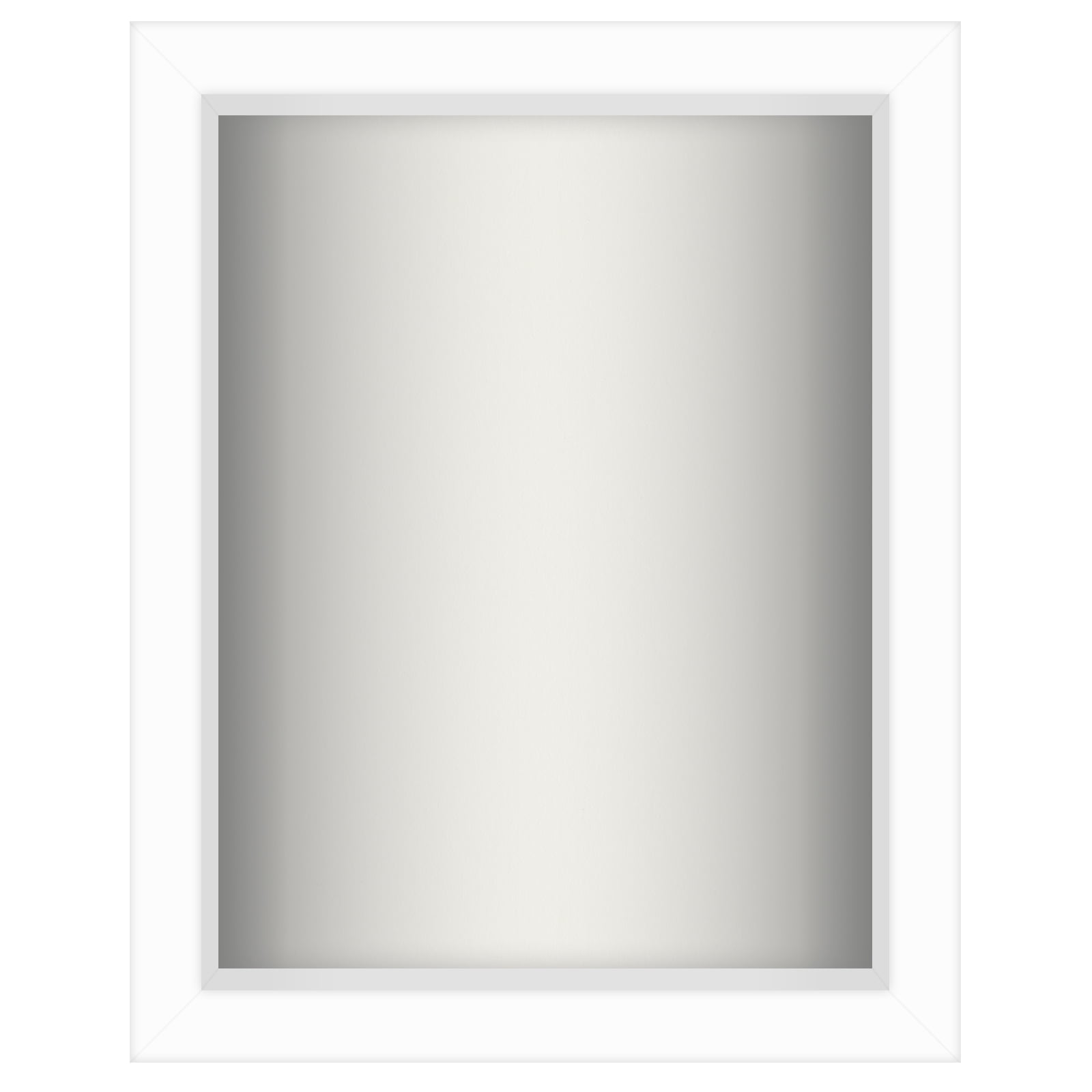 Americanflat 8x10 Shadow Box Frame White with Linen Back and Glass ...