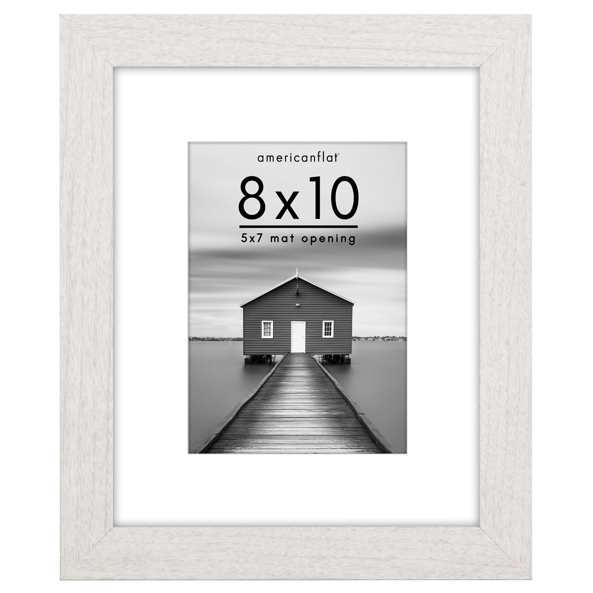 Americanflat 8" x 10" Wide Molding Picture Frame - White - Walmart.com