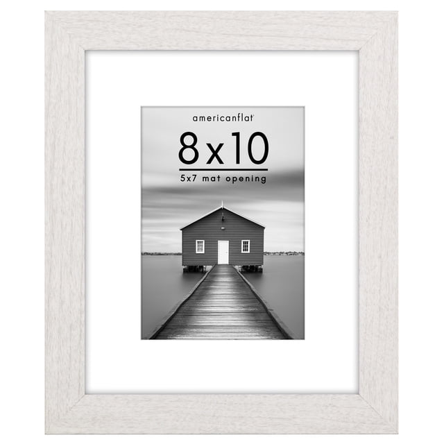 Americanflat 8" x 10" Wide Molding Picture Frame - White - Walmart.com