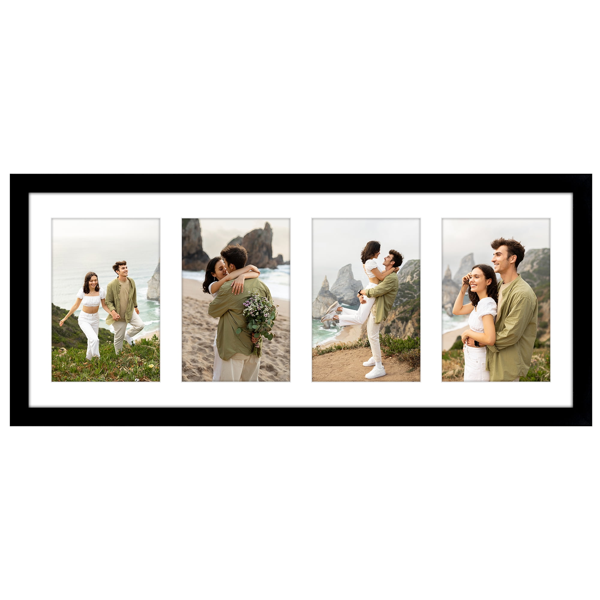 Americanflat 8x20 Collage Picture Frame to Display 4 Photos at Once ...