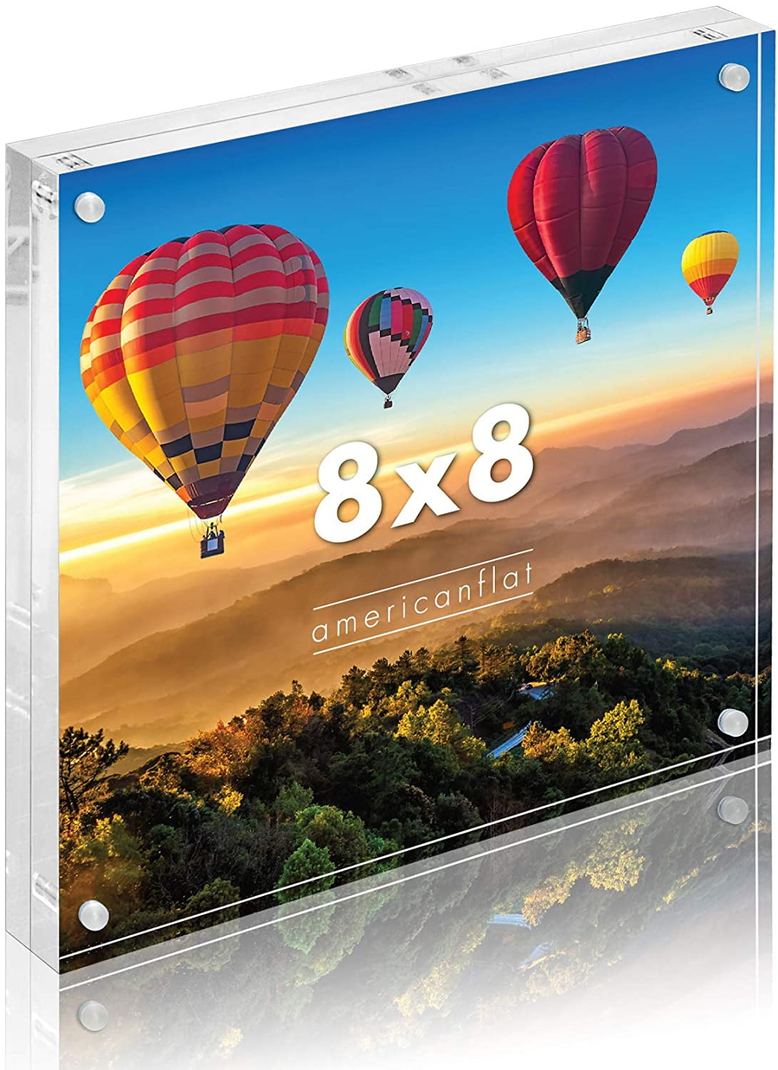 Americanflat 8x8 Acrylic Frame, transparent and scratch-resistant ...