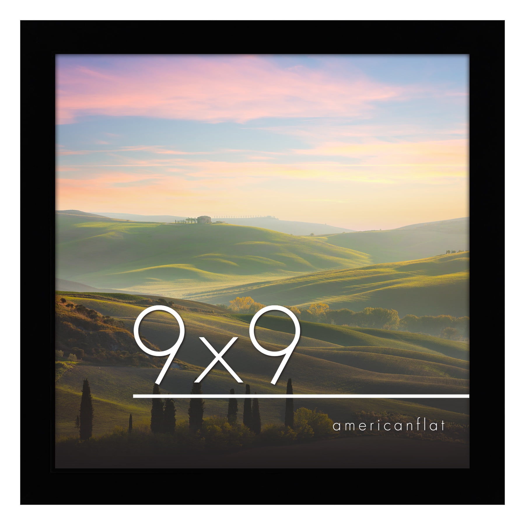 Americanflat 9x9 Picture Frame - Black Composite Wood - Walmart.com