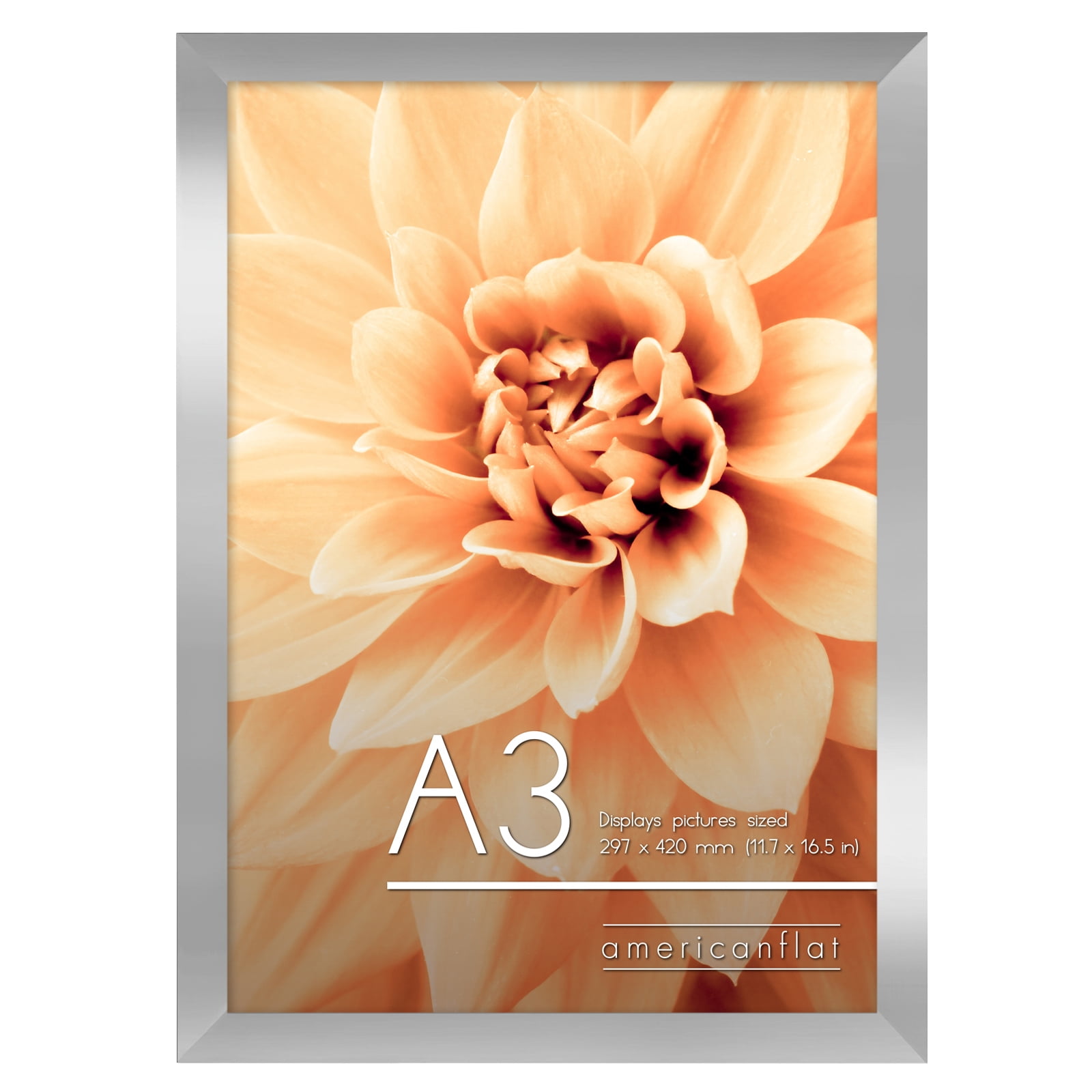 Americanflat A3 Picture Frame with Shatter-Resistant Glass - 11.7x16.5 ...