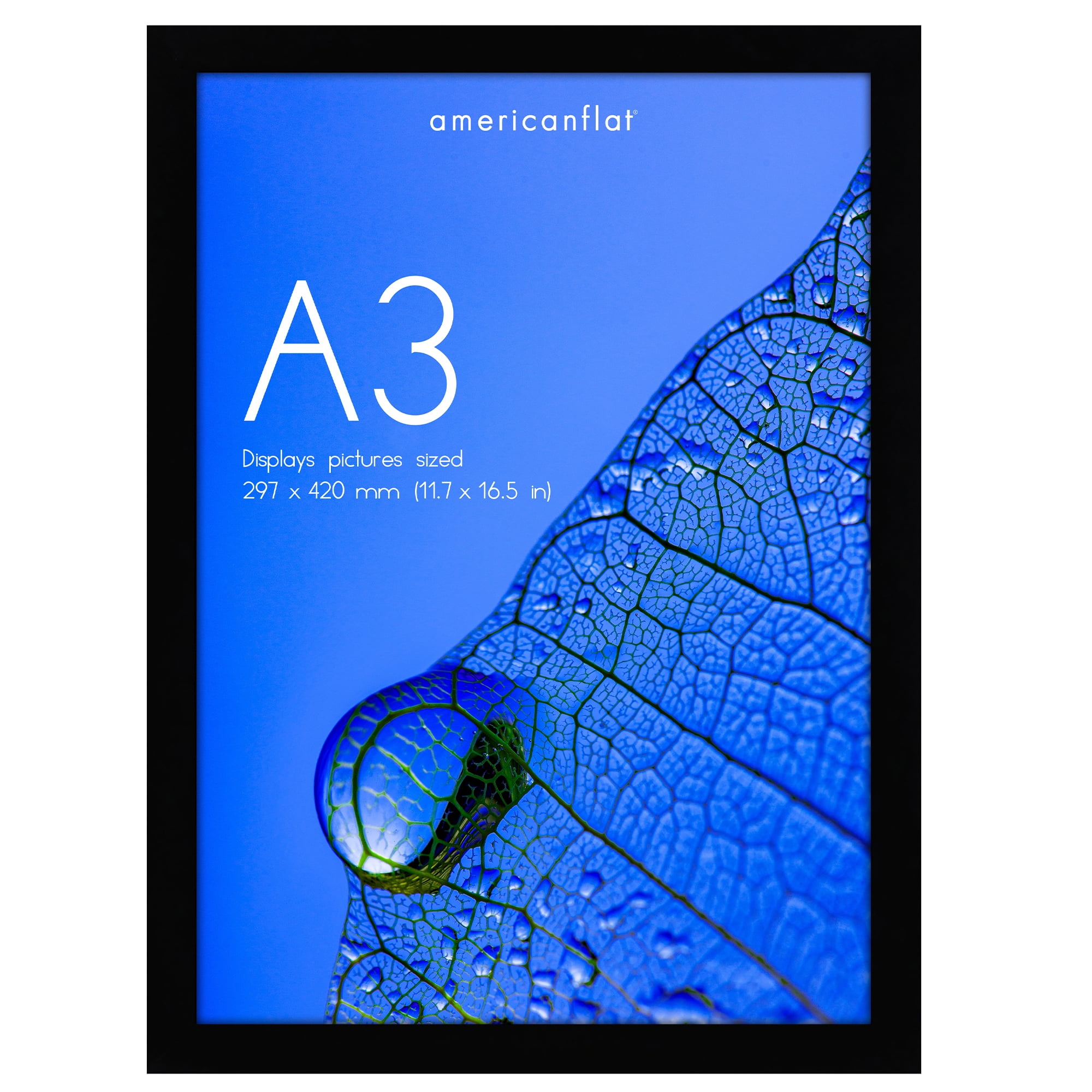 Americanflat A3 Picture Frame - Sleek Black Design - Walmart.com