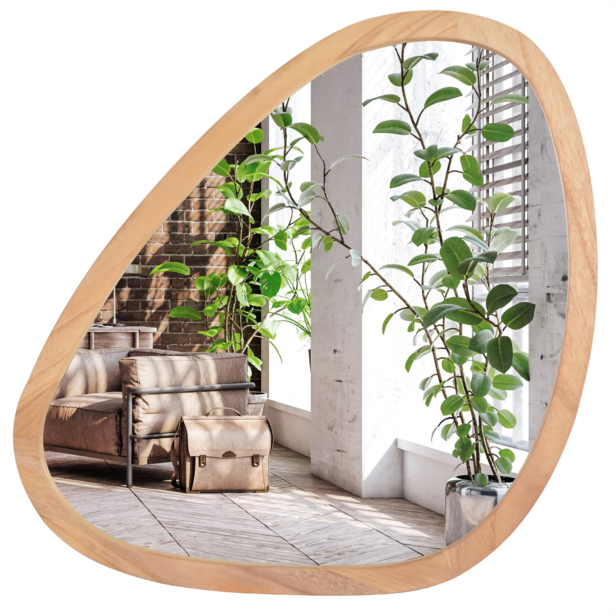 Americanflat 24x24 Natural Asymmetrical Mirror - Walmart.com