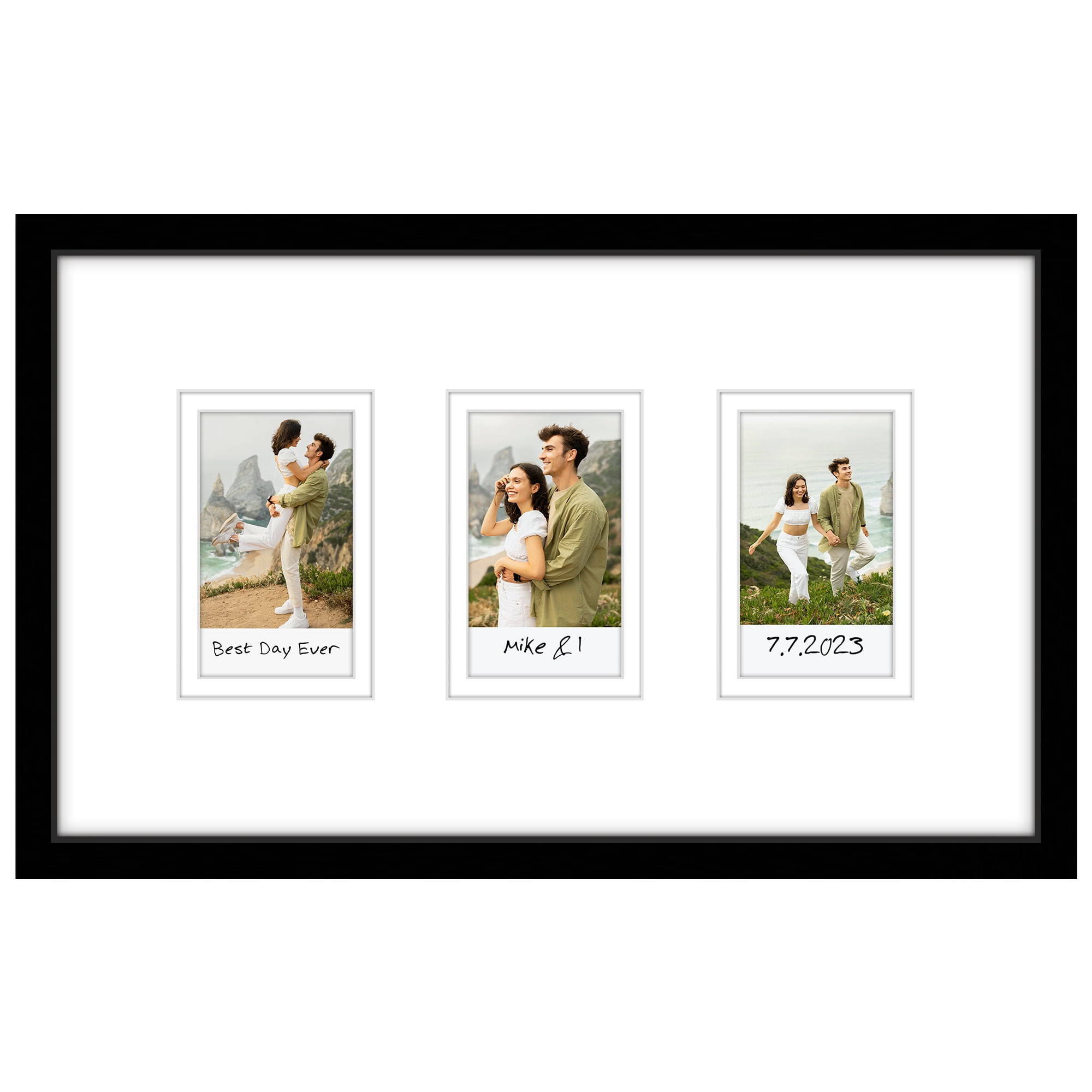 Americanflat Mini Instant Photo Collage Frame with 3 Openings and ...