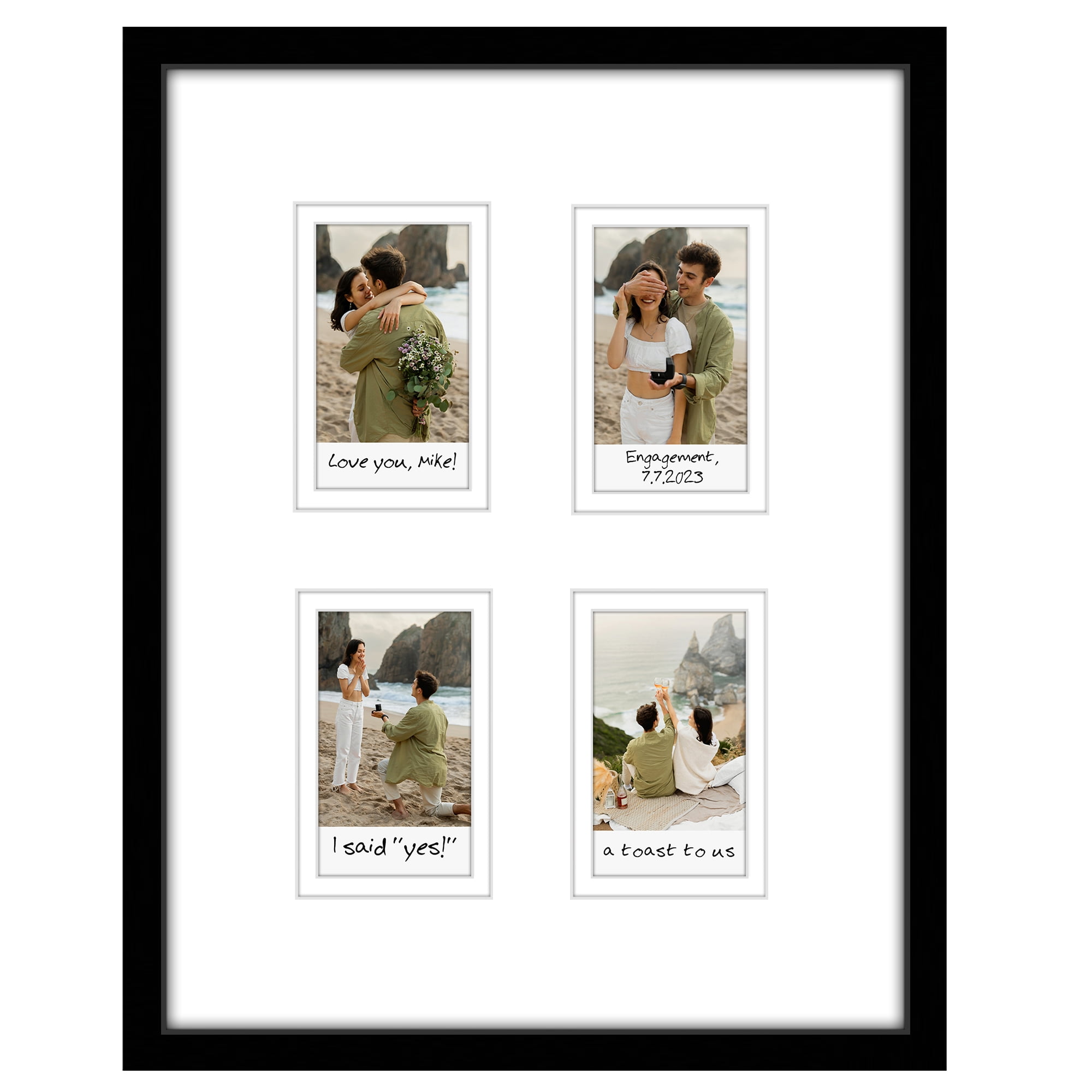 Americanflat Mini Instant Photo Collage Frame with 4 Openings and ...
