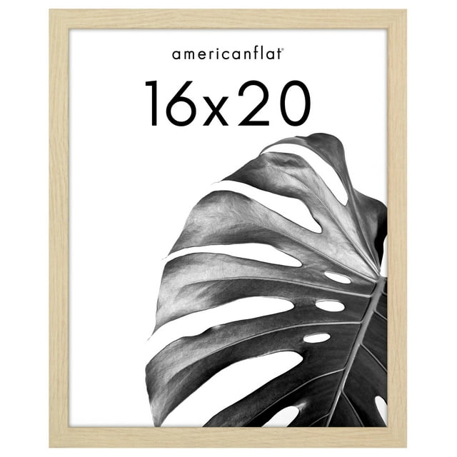 Americanflat Poster Frame 16"x20" inches - Natural Oak Wooden Picture ...