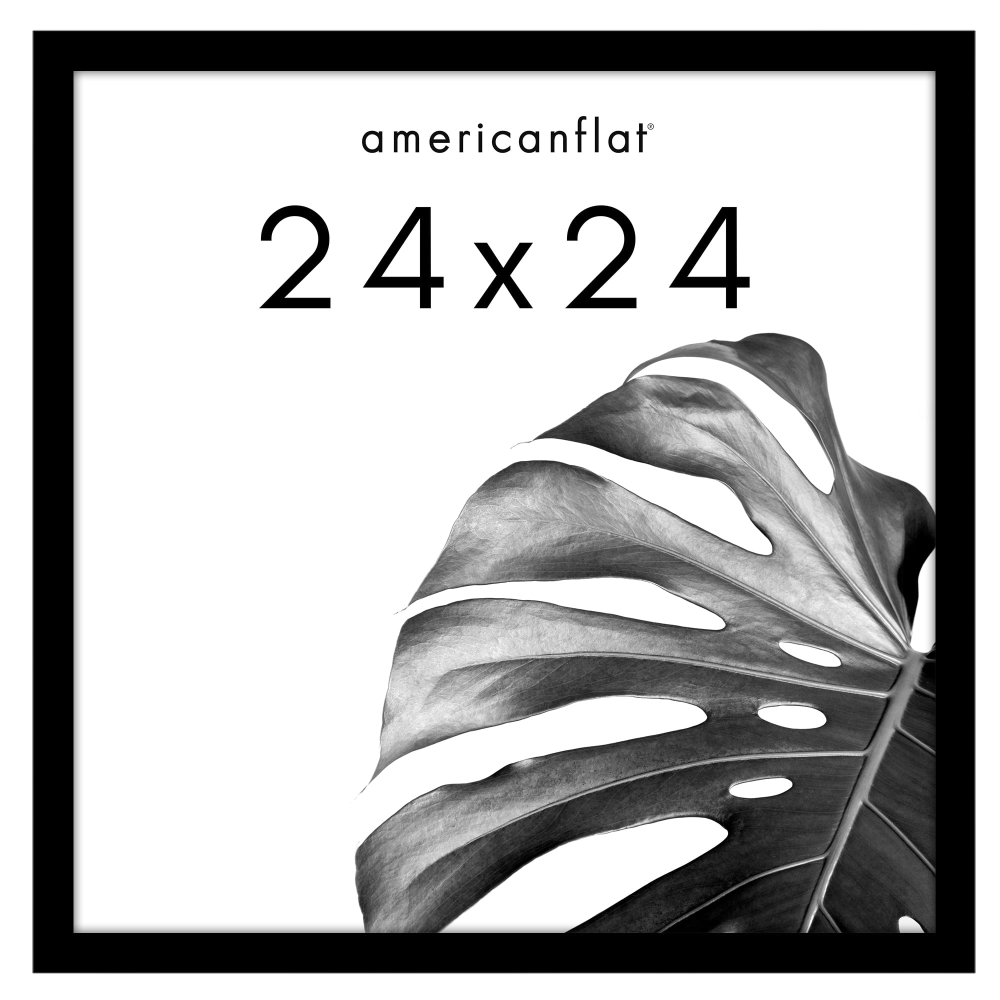 Americanflat Poster Frame 24x24 inches - Black Wooden Picture Frame ...