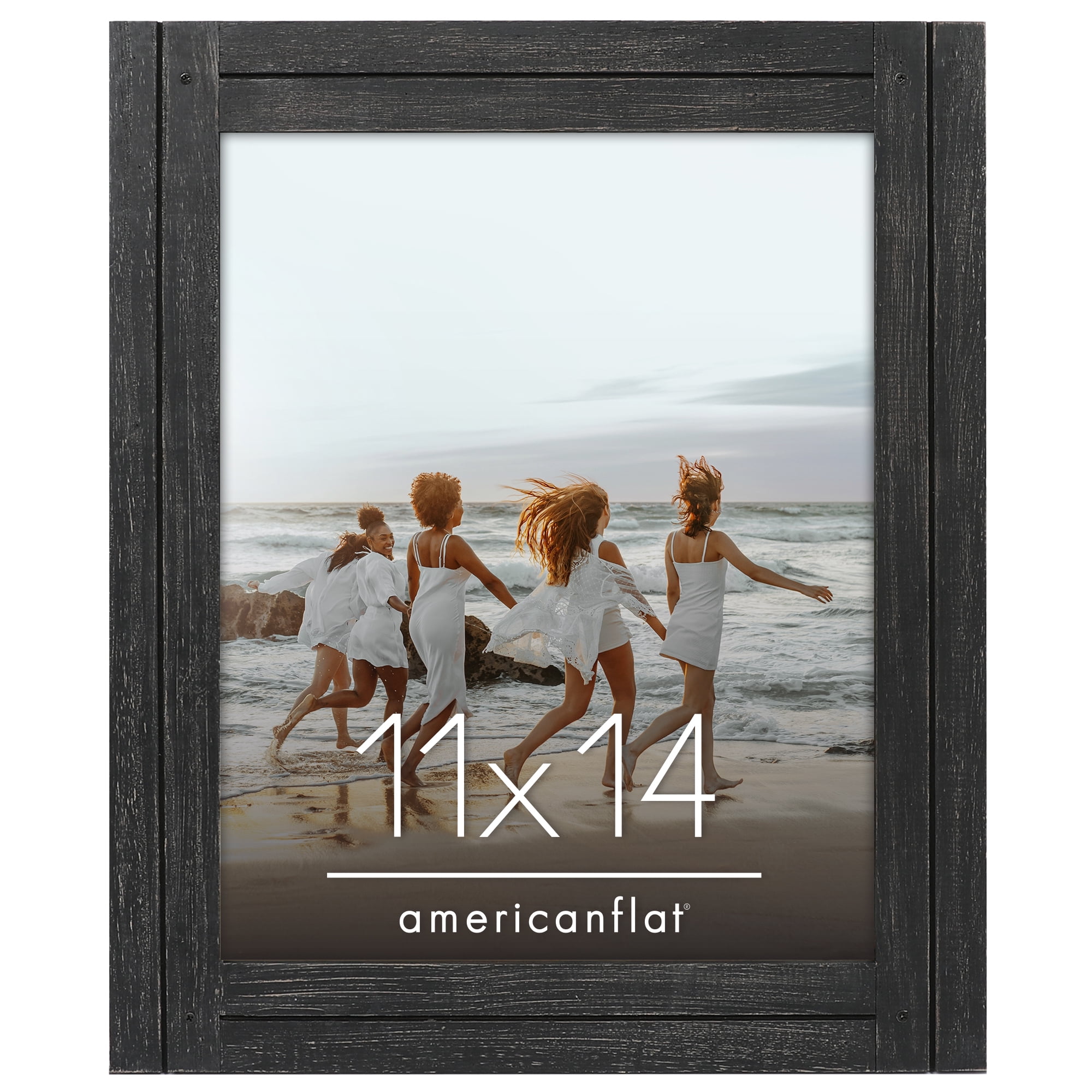 Americanflat Rustic Picture Frame - 11 x 14 - Black - Walmart.com