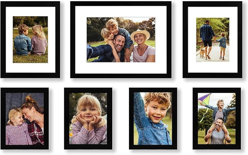 Americanflat Set of 10 Picture Frames with Shatter-Resistant Glass ...
