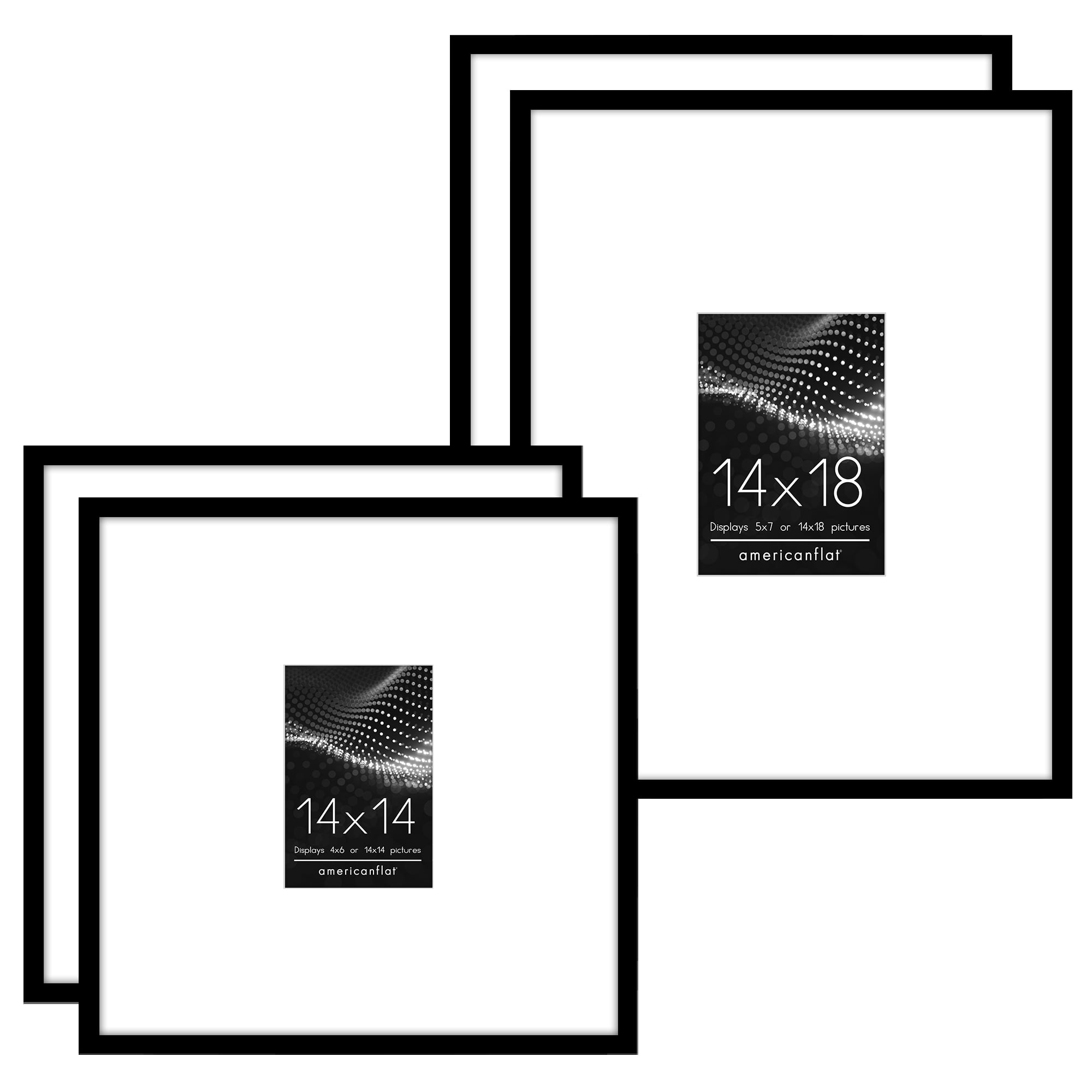 Americanflat Set of 4 Picture Frames - Gallery Wall Frame Set with Two ...