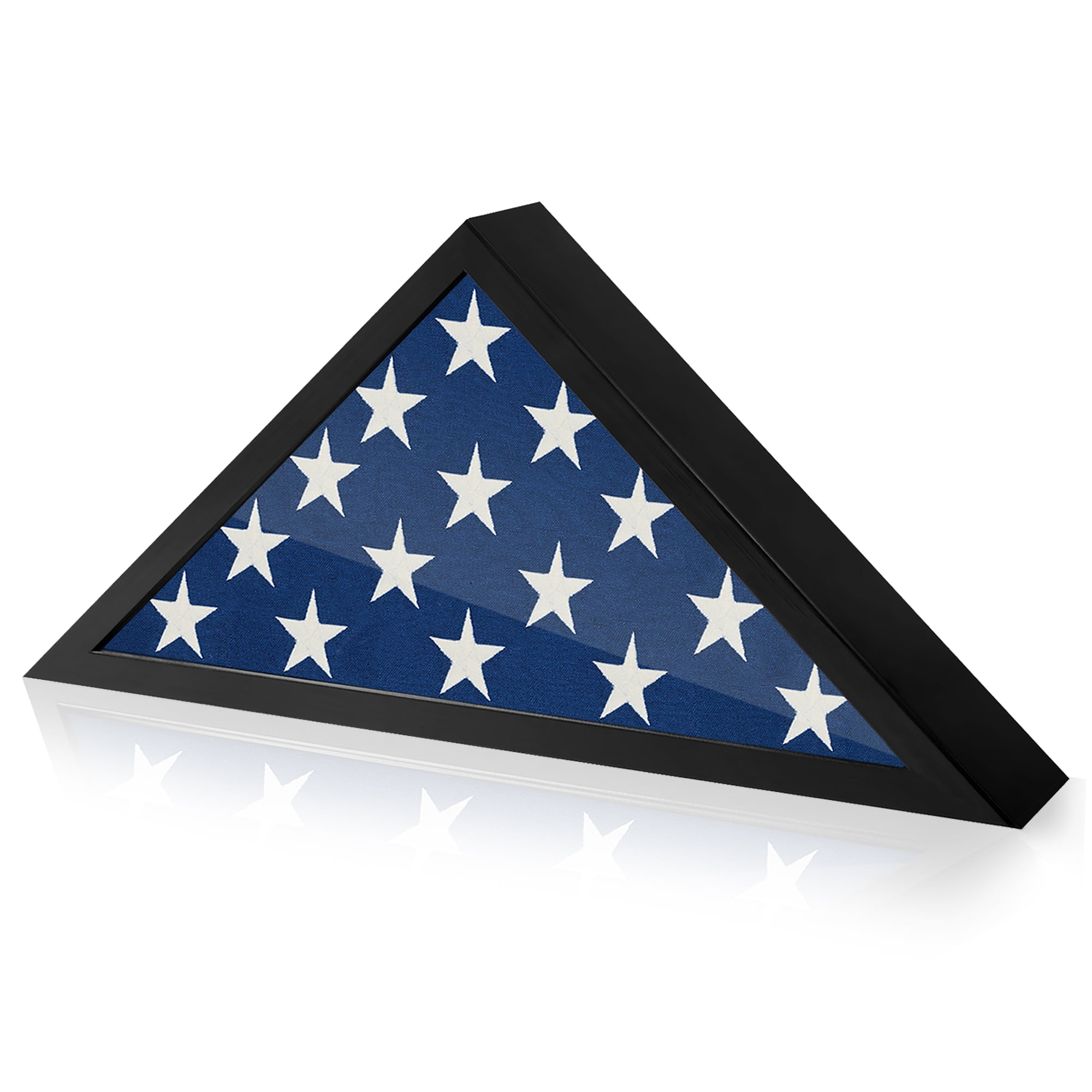 Americanflat Small Flag Display Case for Memorial Service - Fits Folded 3x5" - Elegant Military ...