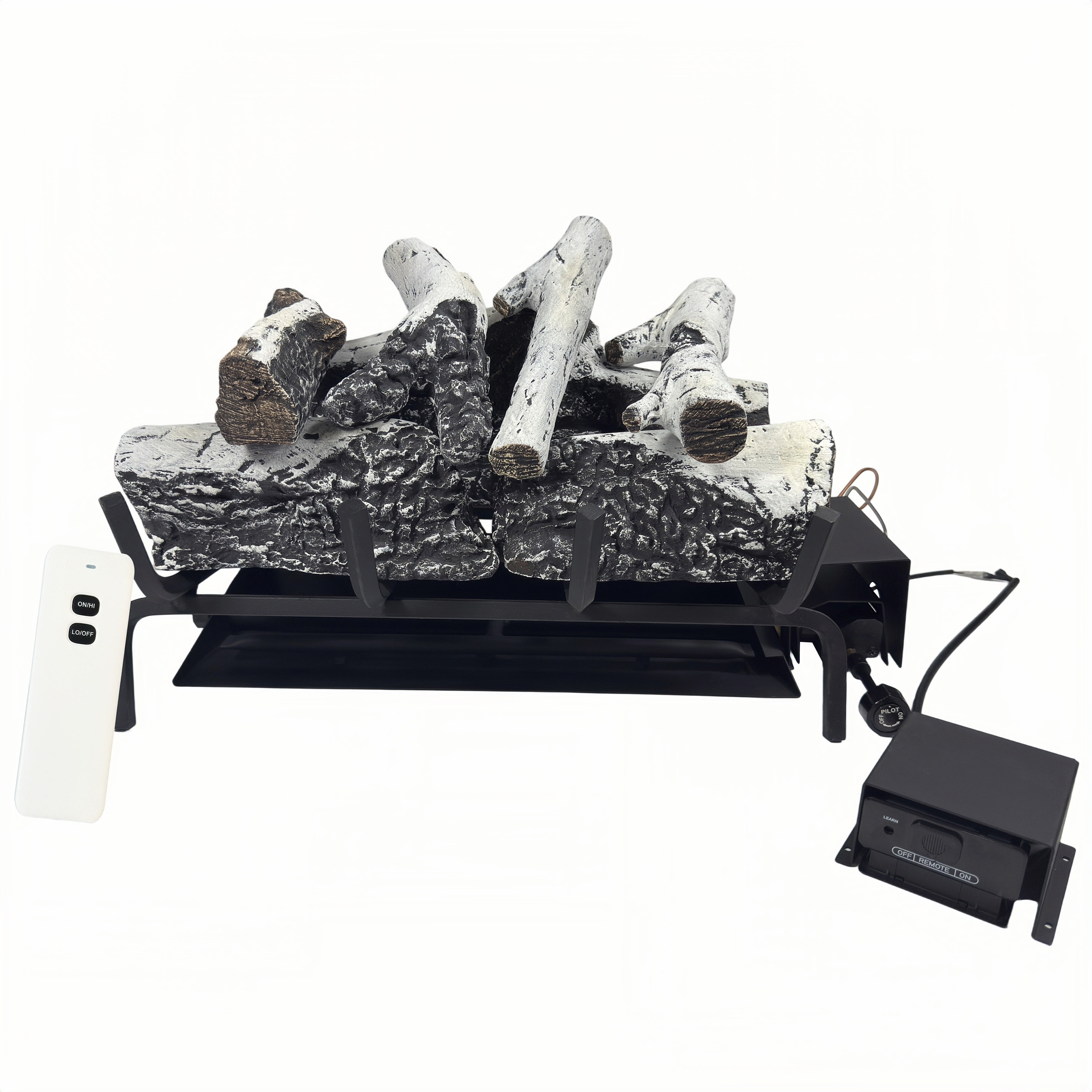 Americangaslogs Vented 18inch-24inch Gas logs Sets Gas Fireplace Burner ...