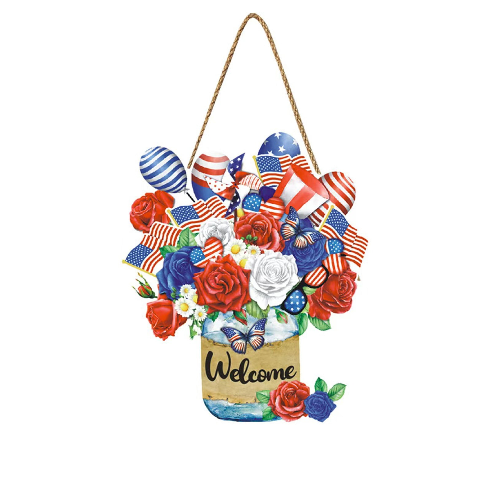 Americans Independence Day Door Hanging Festival Wall Hanging Woodwork ...