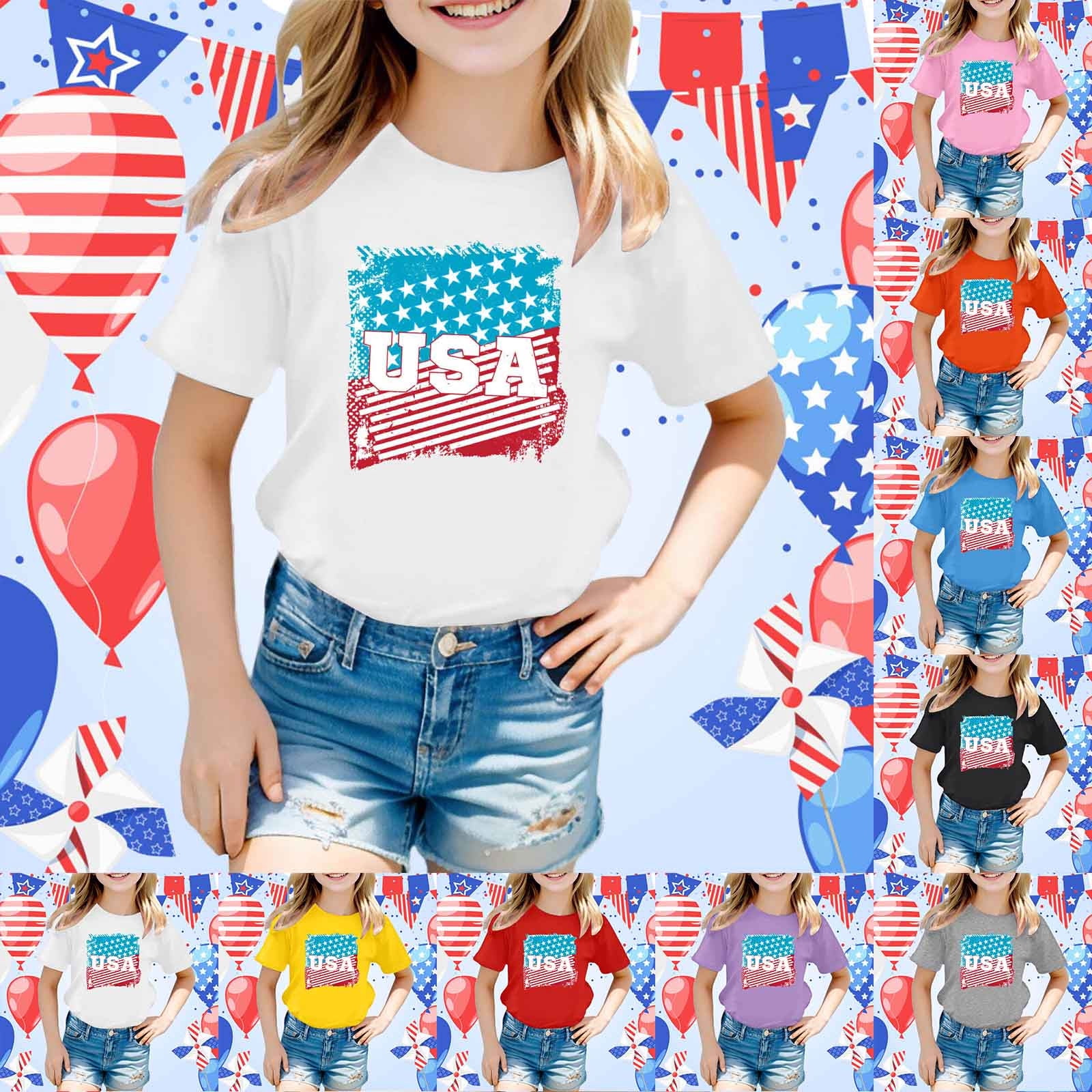 Americas 250Th Birthday Shirt Kids Baby Boys America Flag Shirts 4Th of ...
