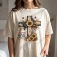 Americas 250th Anniversary Shirt - One Nation Under God Cross T-Shirt ...