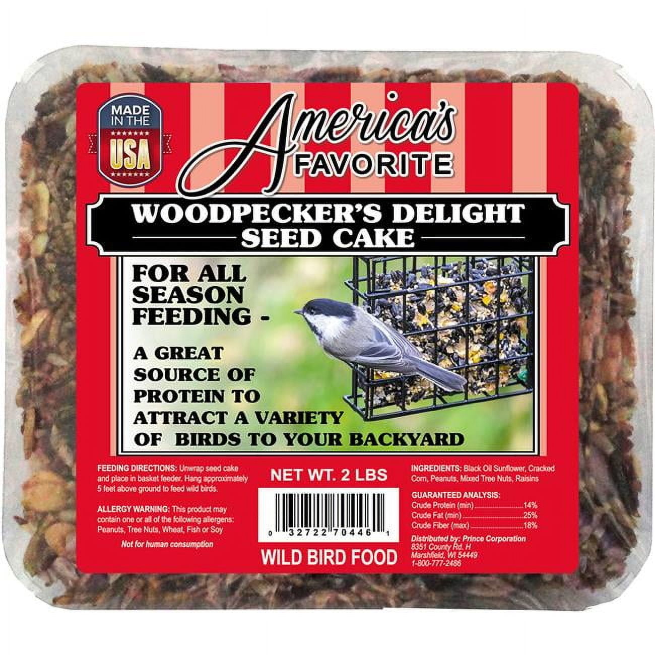 Americas Favorite 2 lbs Woodpeckers Delight Large Seed Cake - Walmart.com