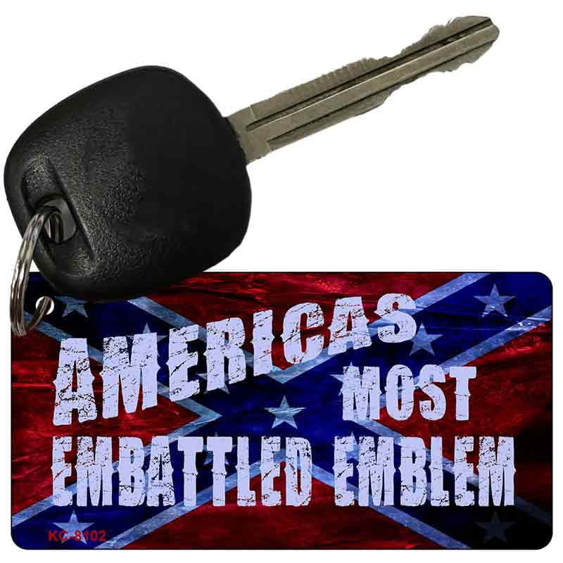 Americas Most Embattled Emblem Novelty Aluminum Key Chain KC-8102 3" x ...